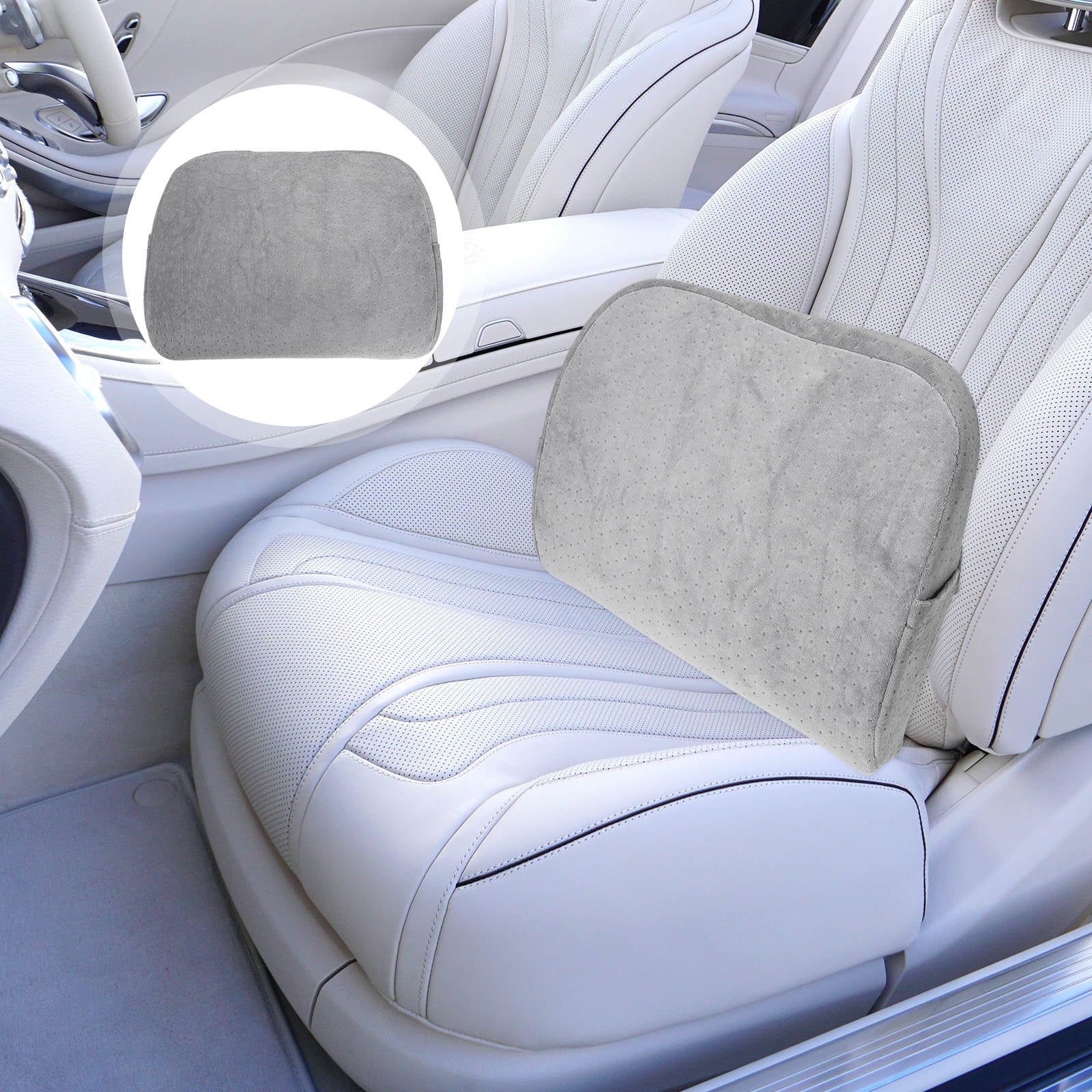 TABLZONE Grey Ergonomic Lumbar Support Cushion for Lower Back ...