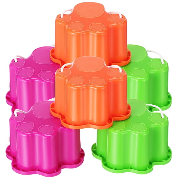 TABLZONE 6-Pack Plastic Bucket Stilts with Cat Design, Lightweight ...