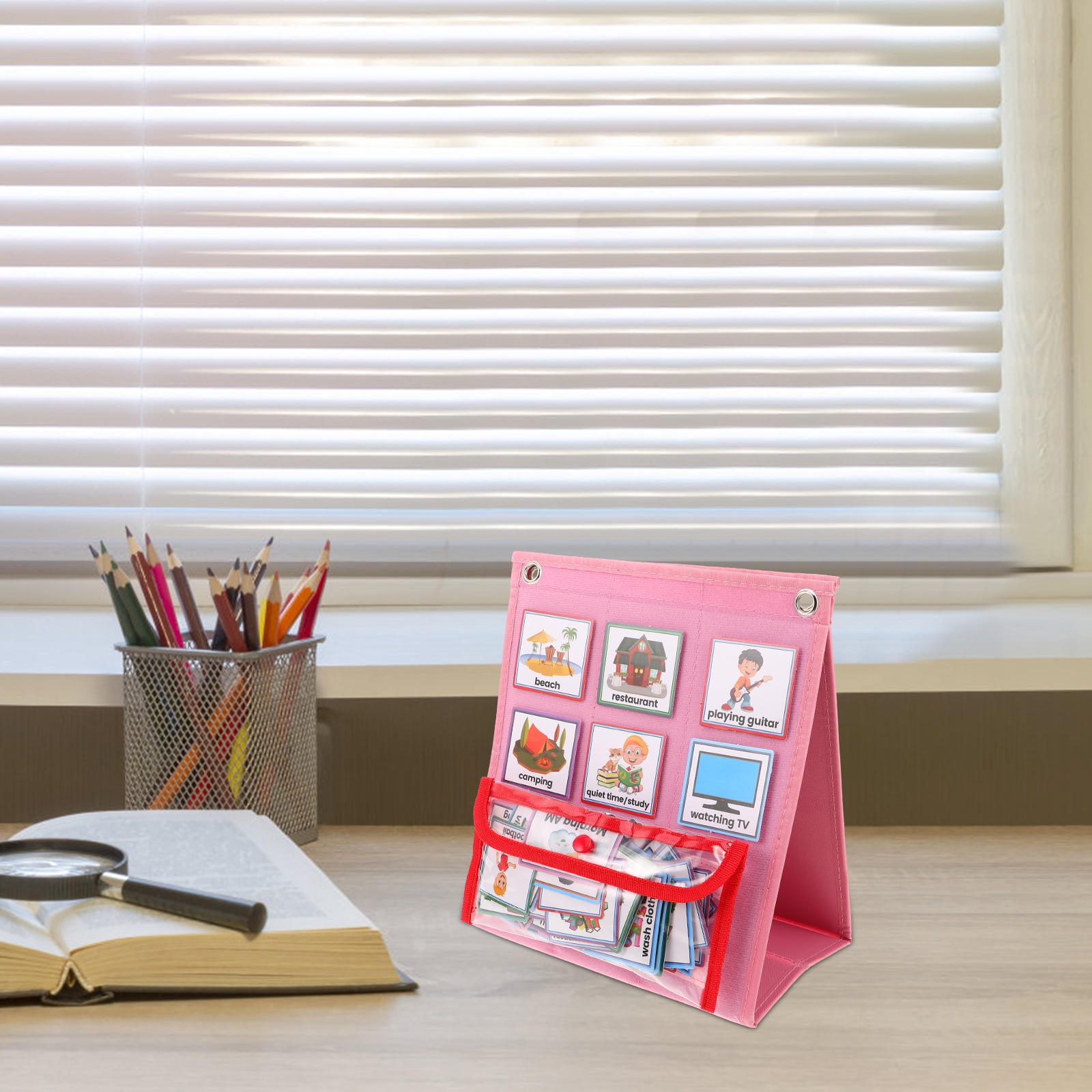 TABLZONE Pink Visual Schedule for Toddlers Adjustable Reusable Routine ...