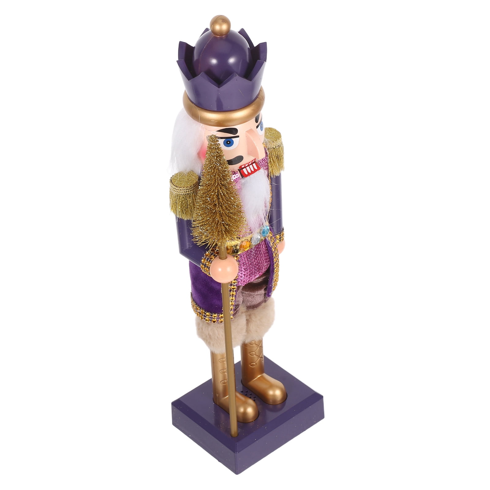 TABLZONE Purple Plastic Nutcracker Christmas Figurine with Music for ...