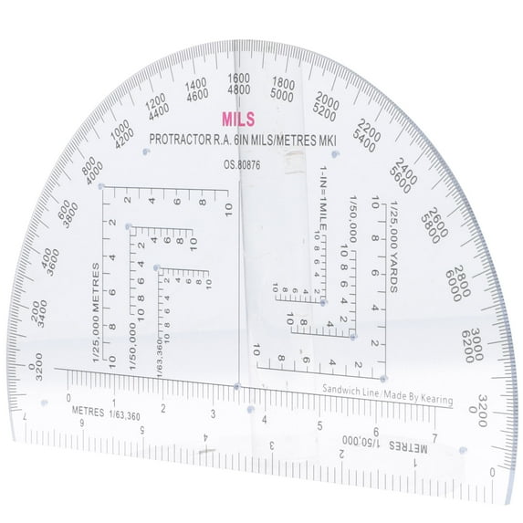 TABLZONE Protractor with Acrylic Angle Scale for Professional Training ...