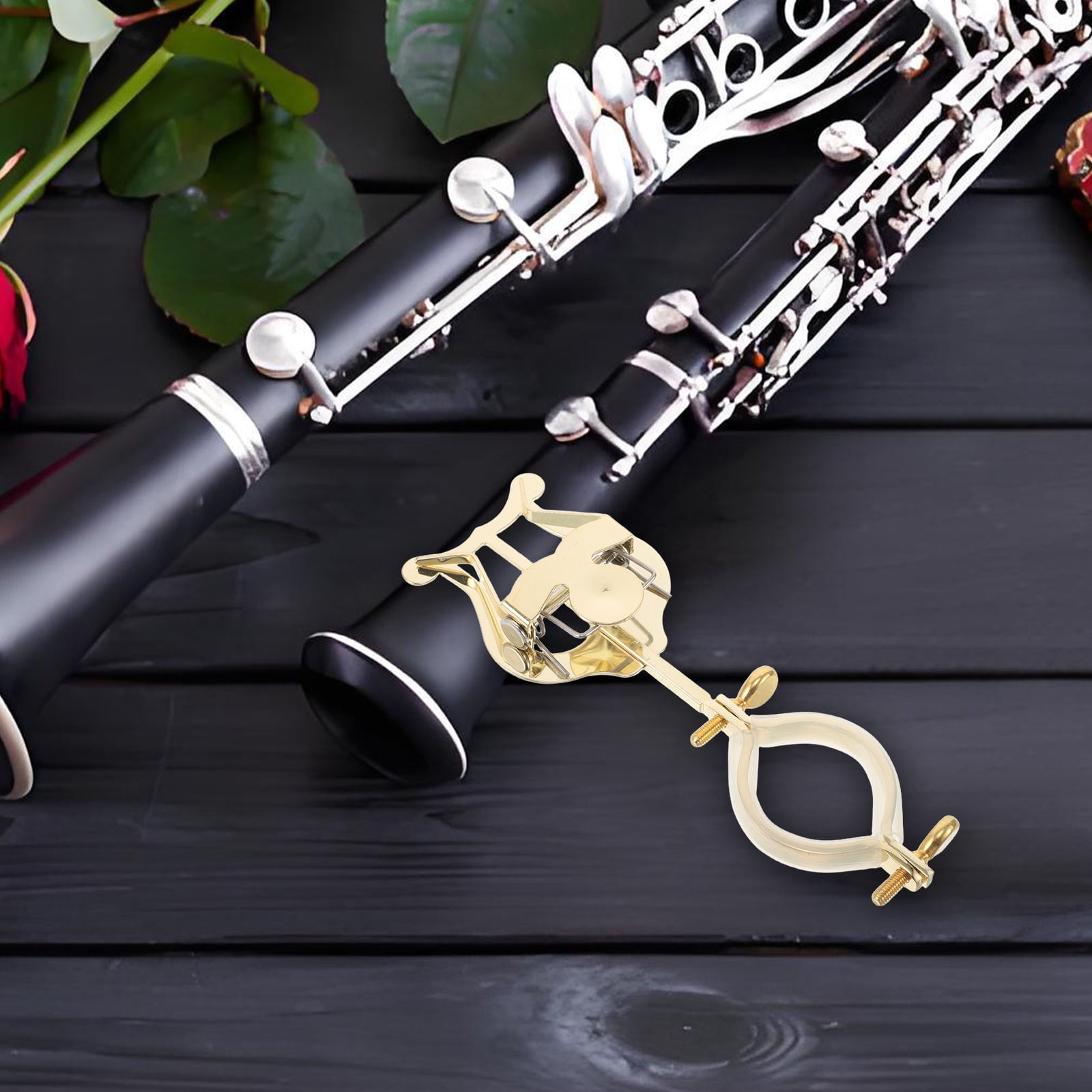TABLZONE Golden Clarinet Lyre Music Score Holder Metal Clip for ...