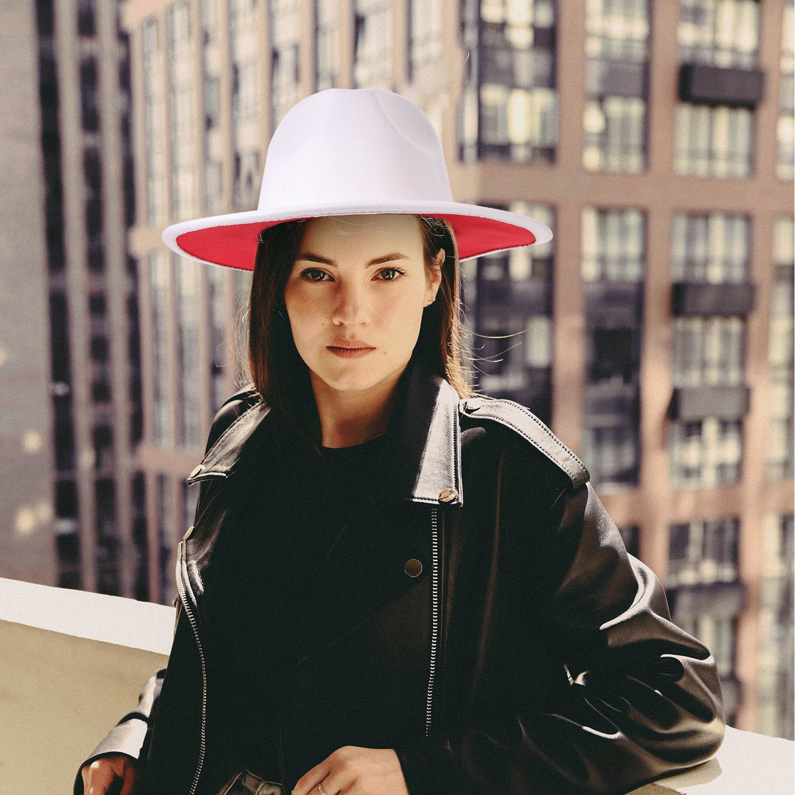 TABLZONE Jazz Cap Wide Brim Hat White 1Pcs - Walmart.com