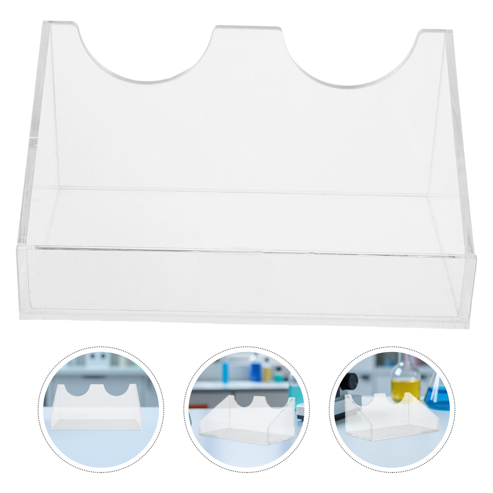 TABLZONE Clear Acrylic Laboratory Serum Tray for Efficient Chemical and ...