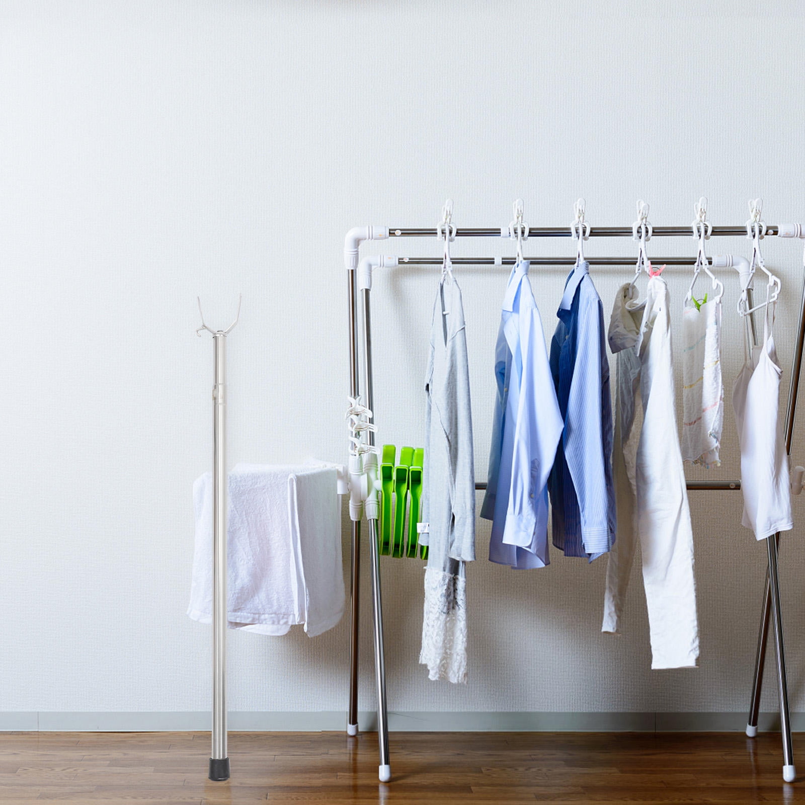 TABLZONE Stainless Steel Clothes Hanging Rod for Home Use, and ...