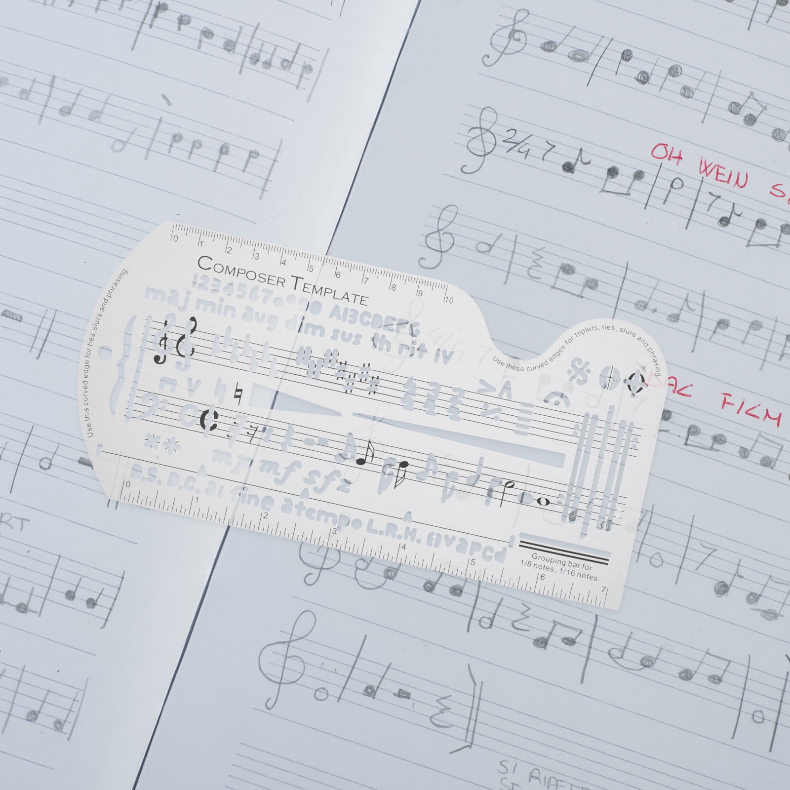 TABLZONE Musical Symbol Ruler Transparent Plastic Durable for Drawing ...