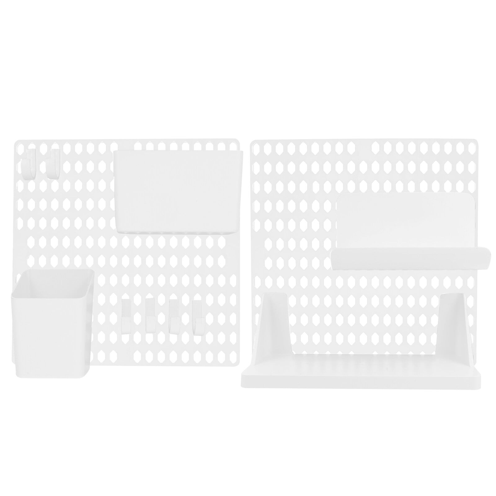 TABLZONE Wall Pegboard Organizer with Plastic Storage Box Easy Install ...