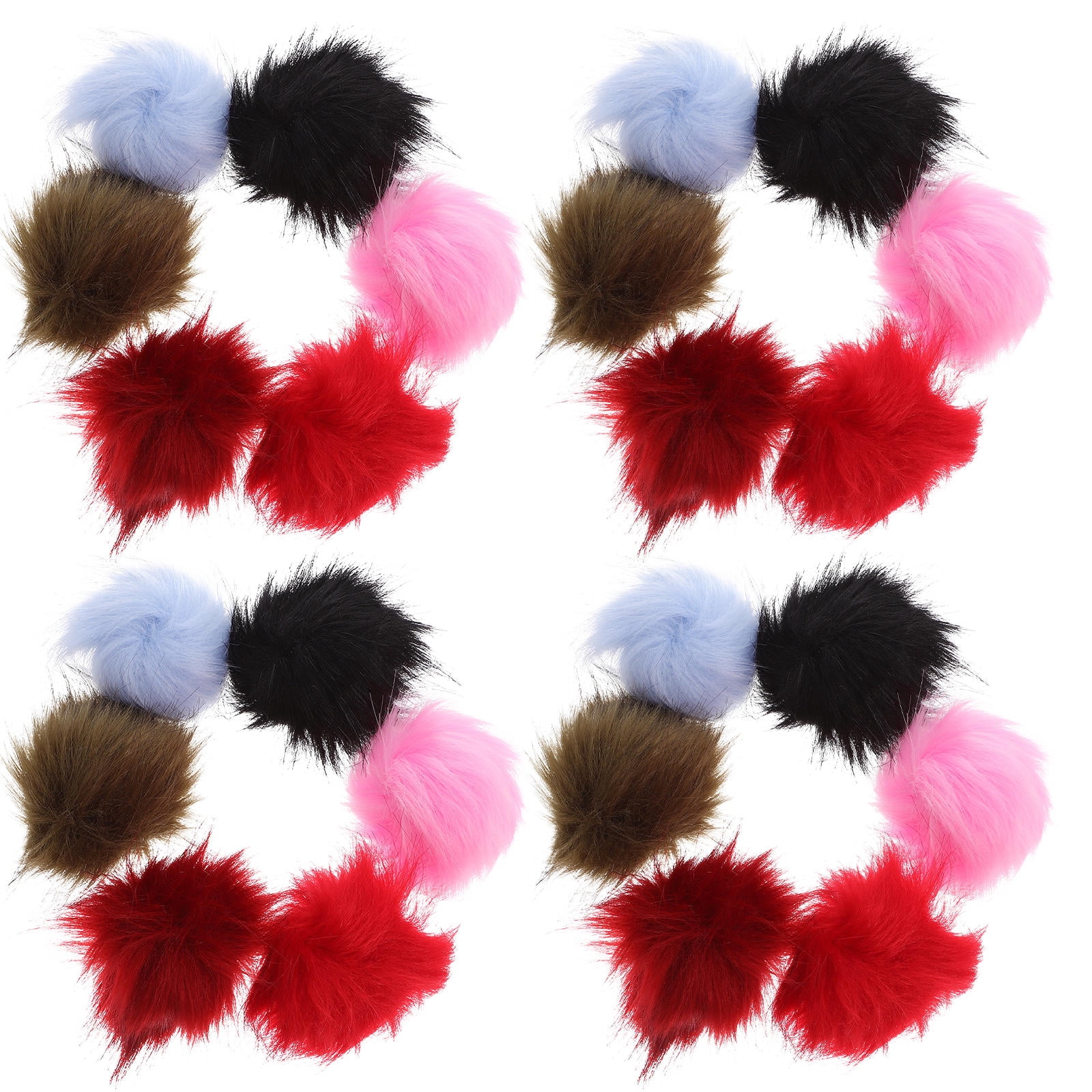 TABLZONE Assorted Color Faux Fox Balls Lightweight DIY Decorative ...