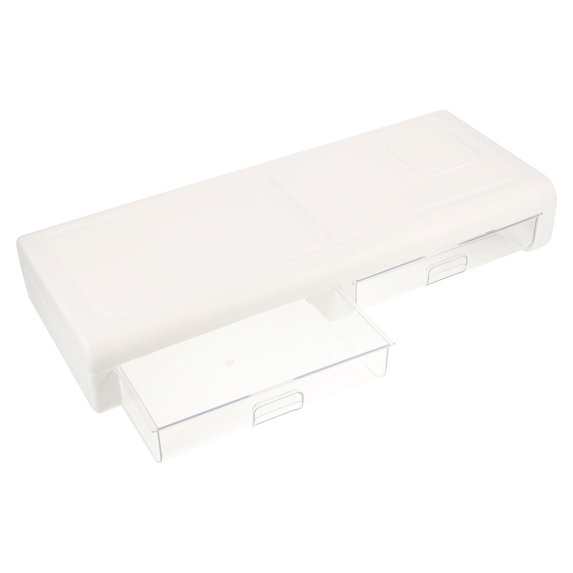 TABLZONE Desk Riser Shelf Plastic Multi-function Design White Monitor ...