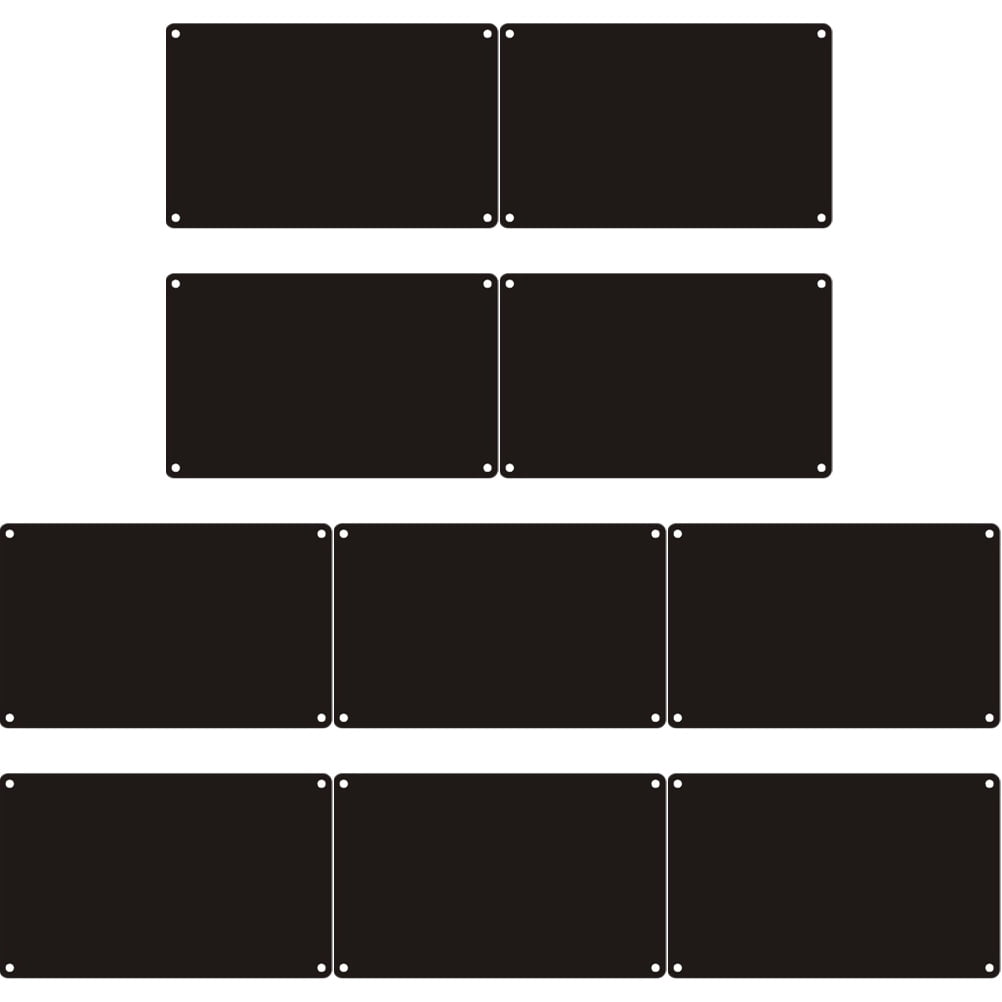 TABLZONE 10pcs Aluminum Engraving Nameplates Black Blank Signs for ...
