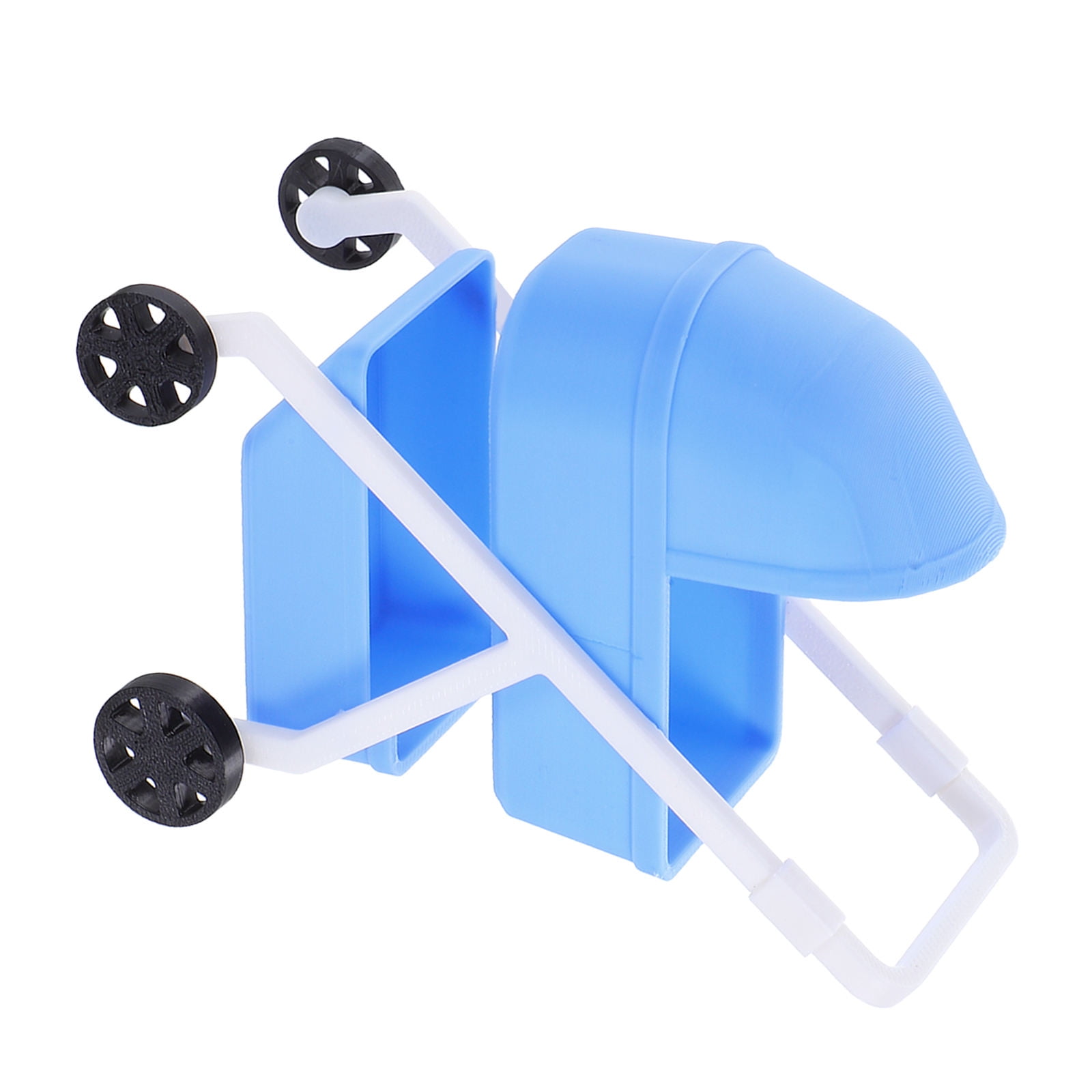 TABLZONE Doll Stroller Furniture Blue Plastic Miniature Carriage 1Pack ...