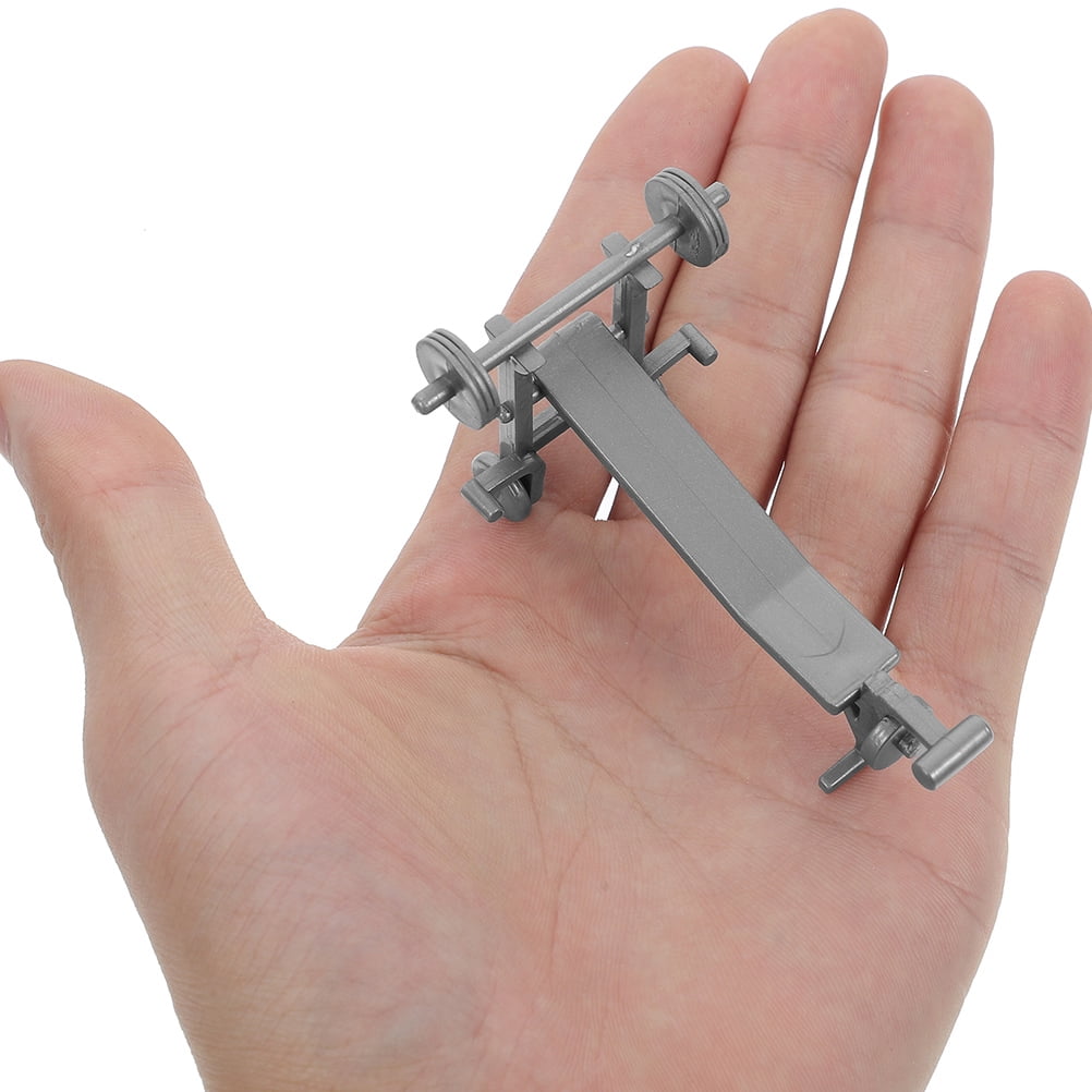 TABLZONE Mini Dumbbell Rack for Dollhouse Decor, Grey Plastic ...