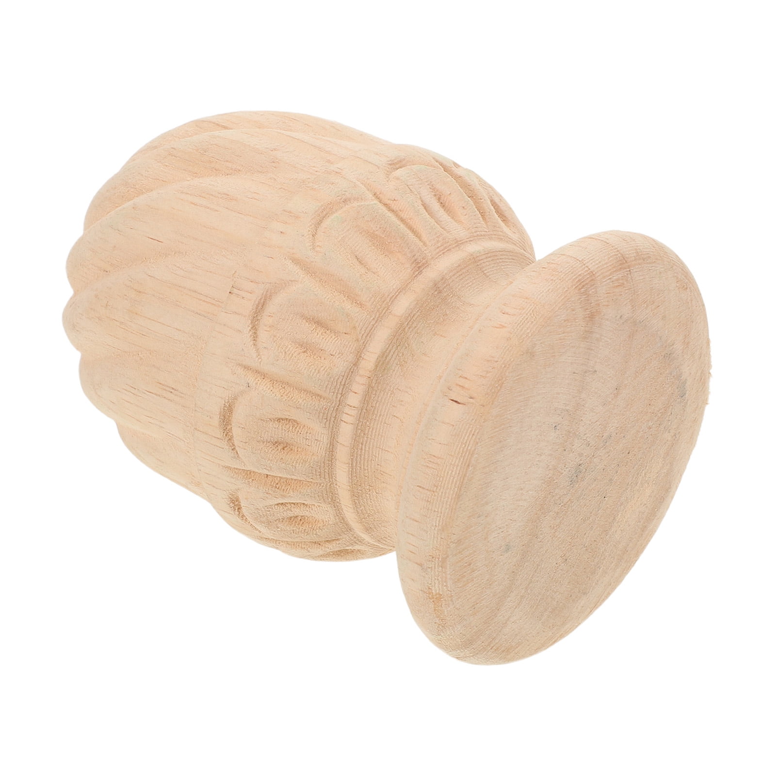 TABLZONE Wooden Dowel Finial Beige Carved Wood for Home Decorative ...