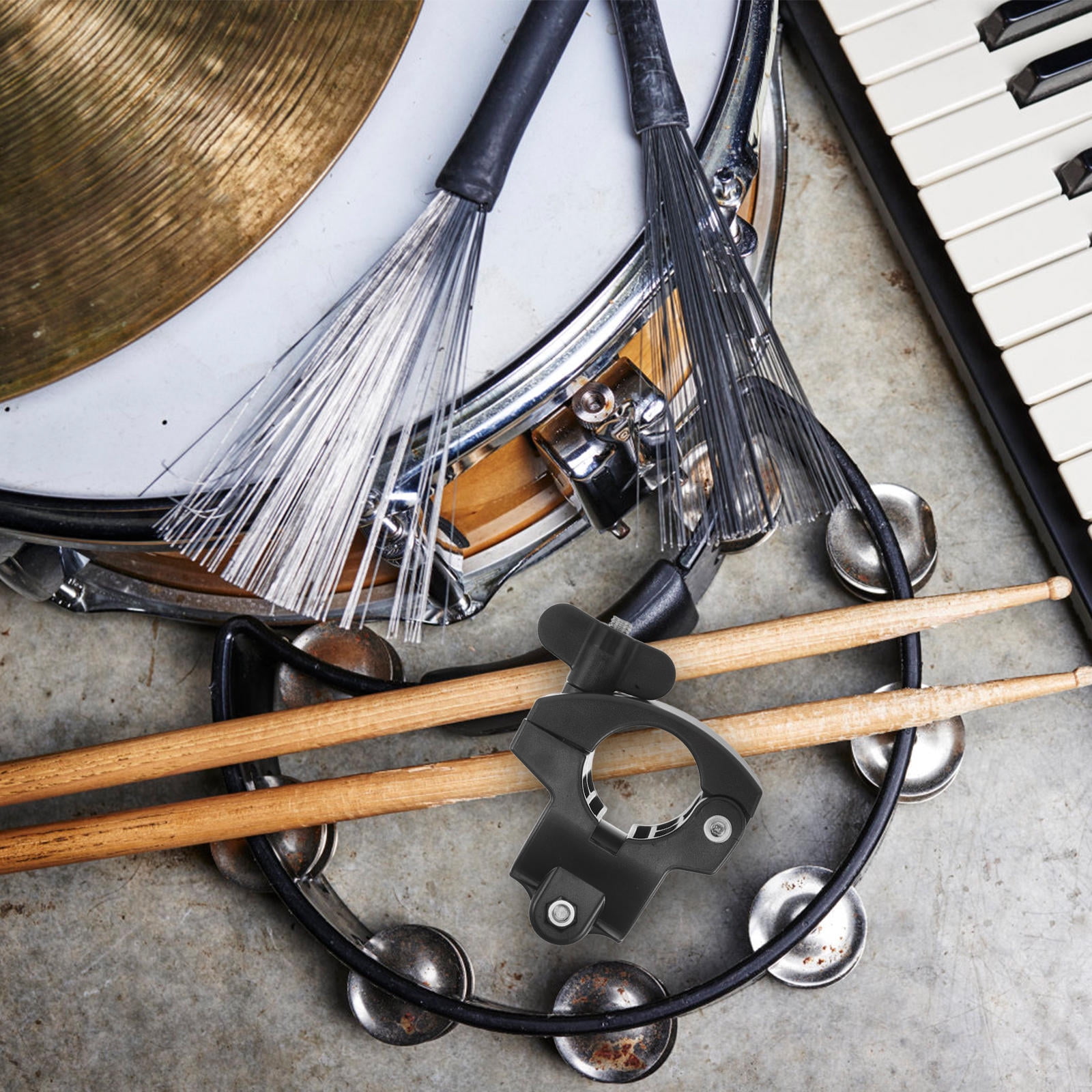 TABLZONE Cowbell Holder Clamp Black Metal 1Set - Walmart.com