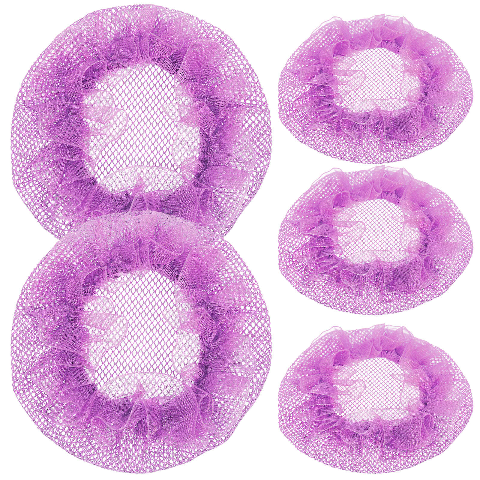 TABLZONE 5pcs Ballet Hair Bun Nets for Dance, Daily Styling, Mesh and ...