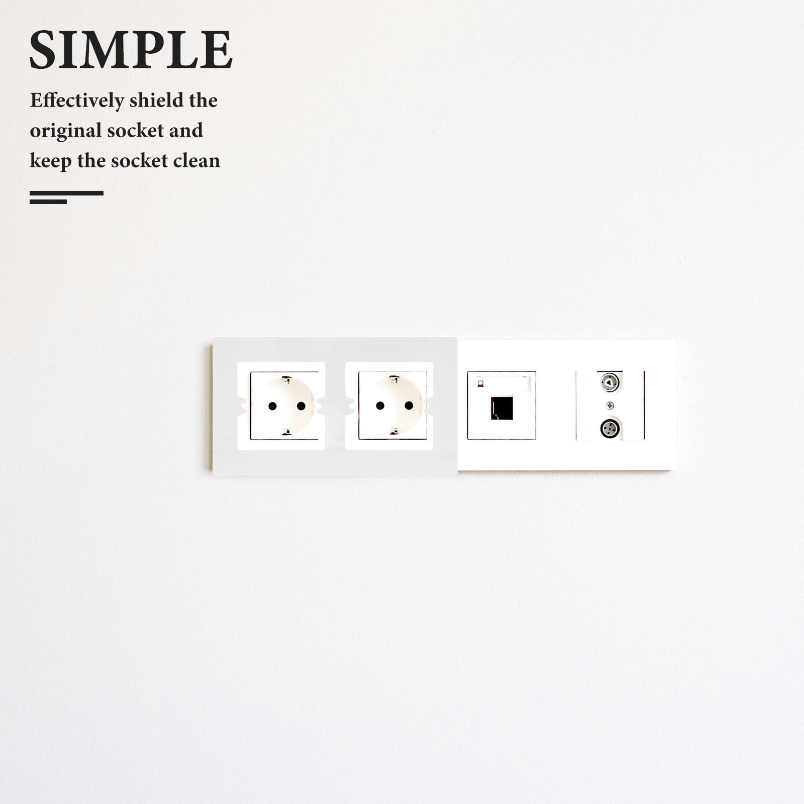TABLZONE Outlet Faceplate Surround White PC 2Pcs - Walmart.com