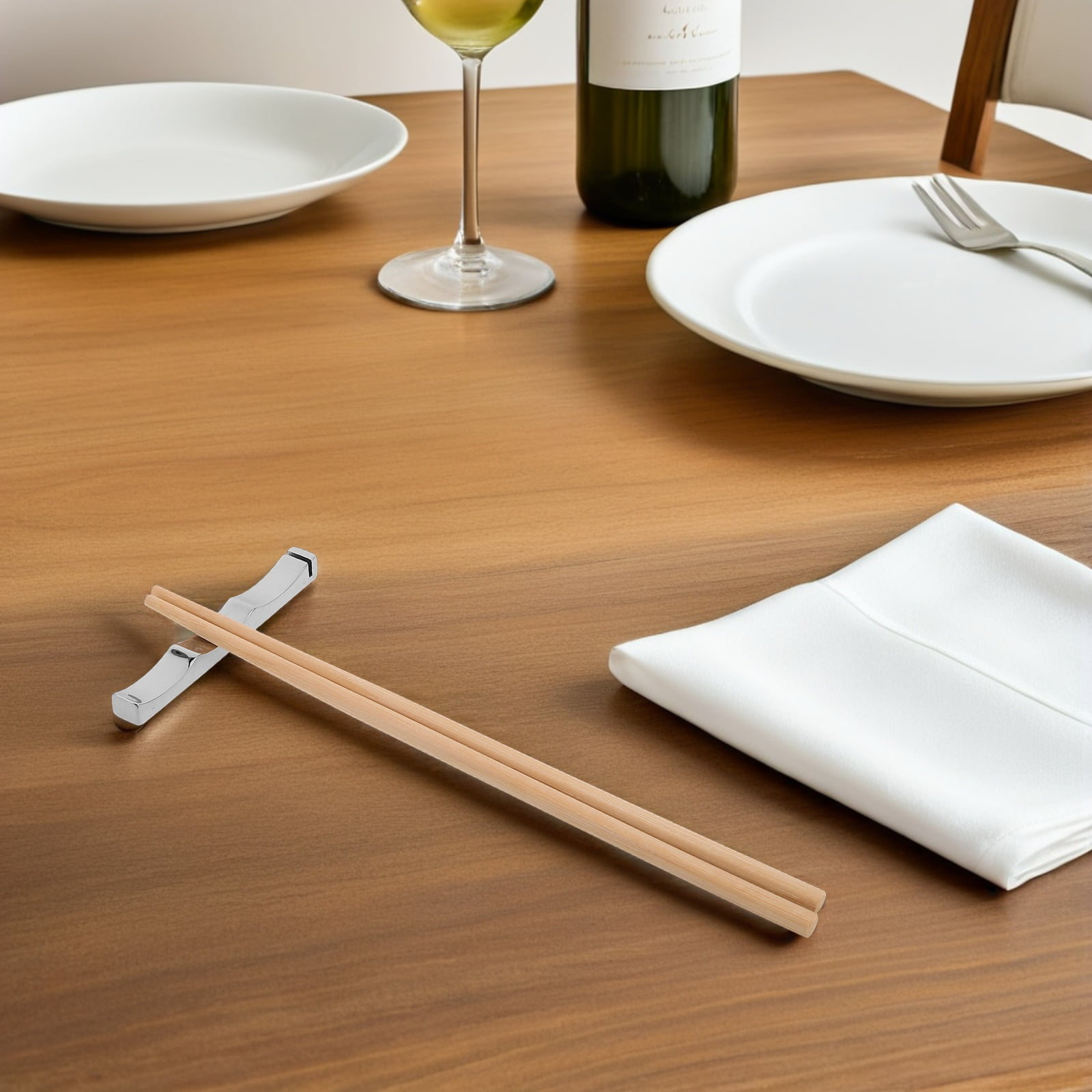 TABLZONE Table Chopstick Holder in Silver for Home Use Utensil Stand ...