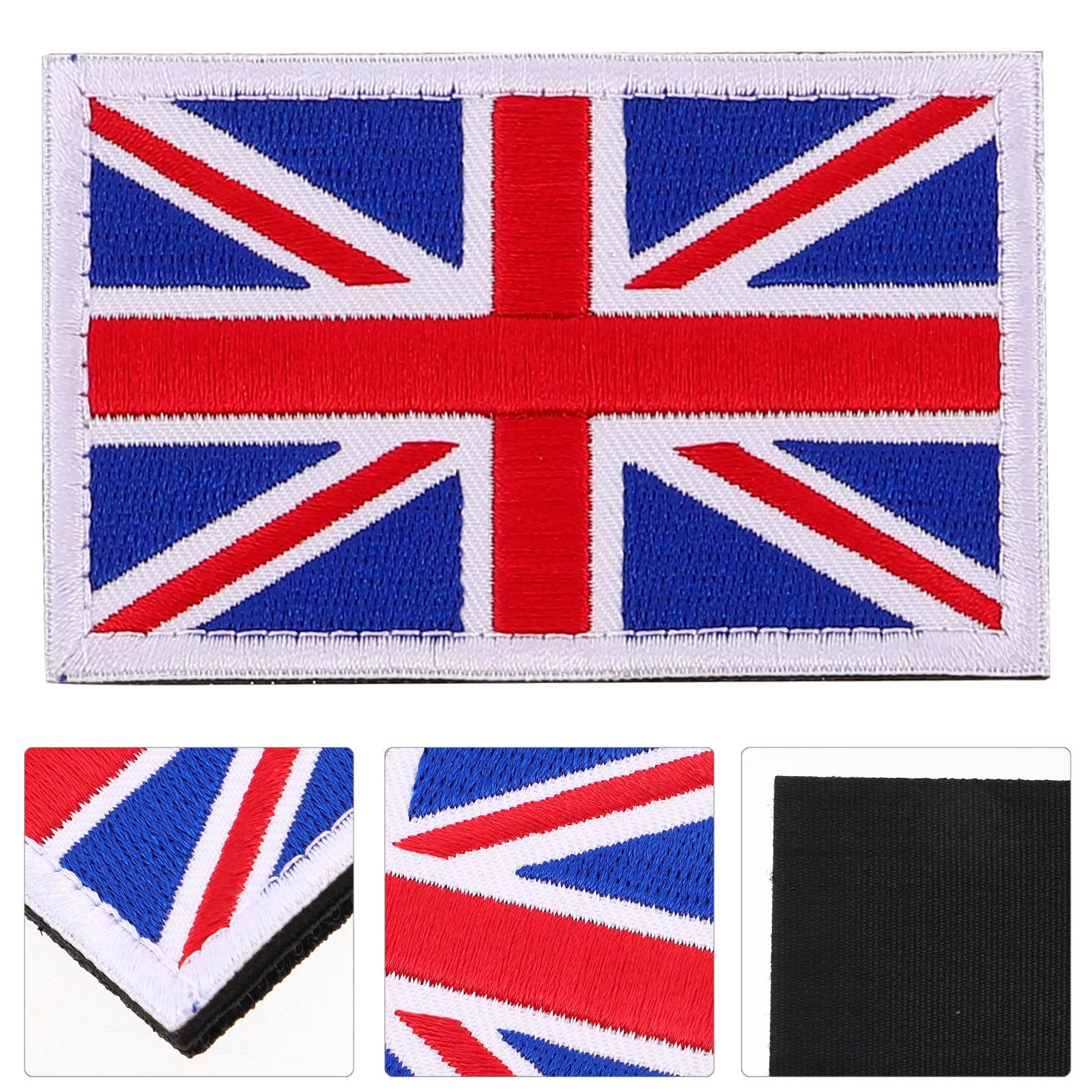 TABLZONE Multi-Colored Embroidered Union Jack Patches for Clothes and ...