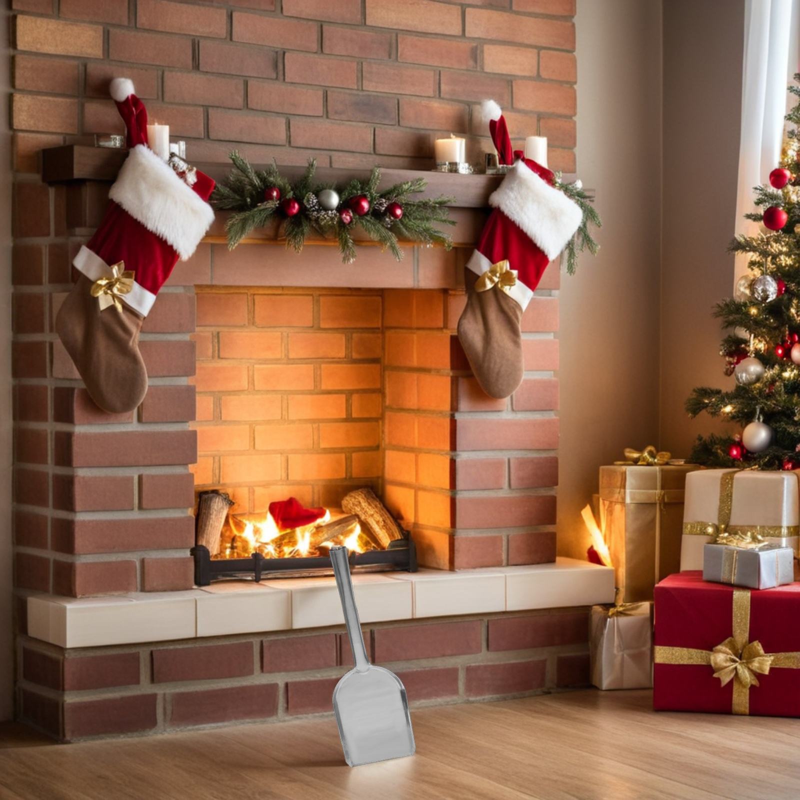 TABLZONE Stainless Steel Fireplace Ash Pan, Heavy Duty, Rust-Resistant ...