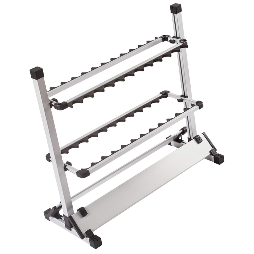 TABLZONE Fishing Rod Display Rack Black Aluminum No Tools Required Easy ...