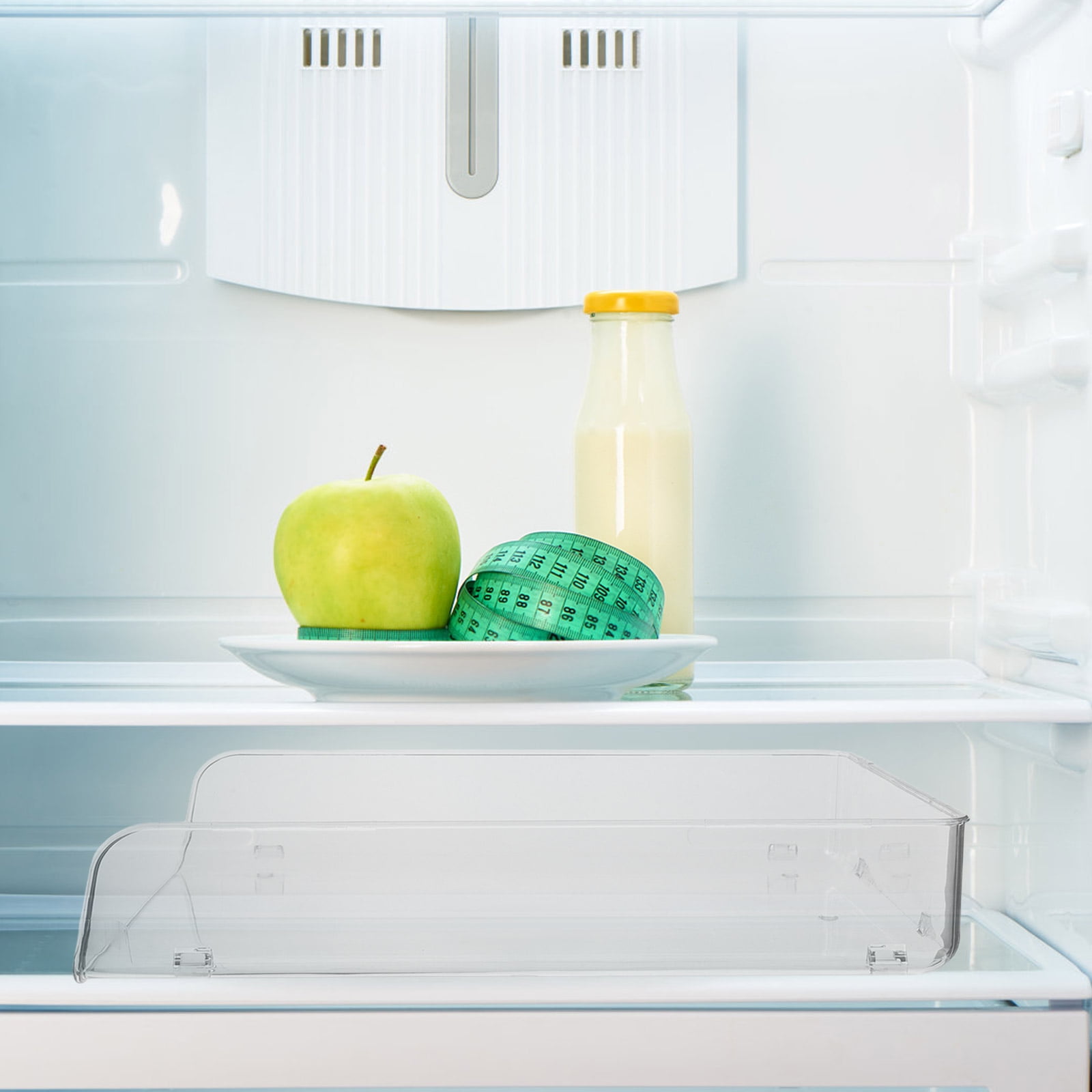 TABLZONE Stackable Refrigerator Racks Clear Design for Easy Freshness ...