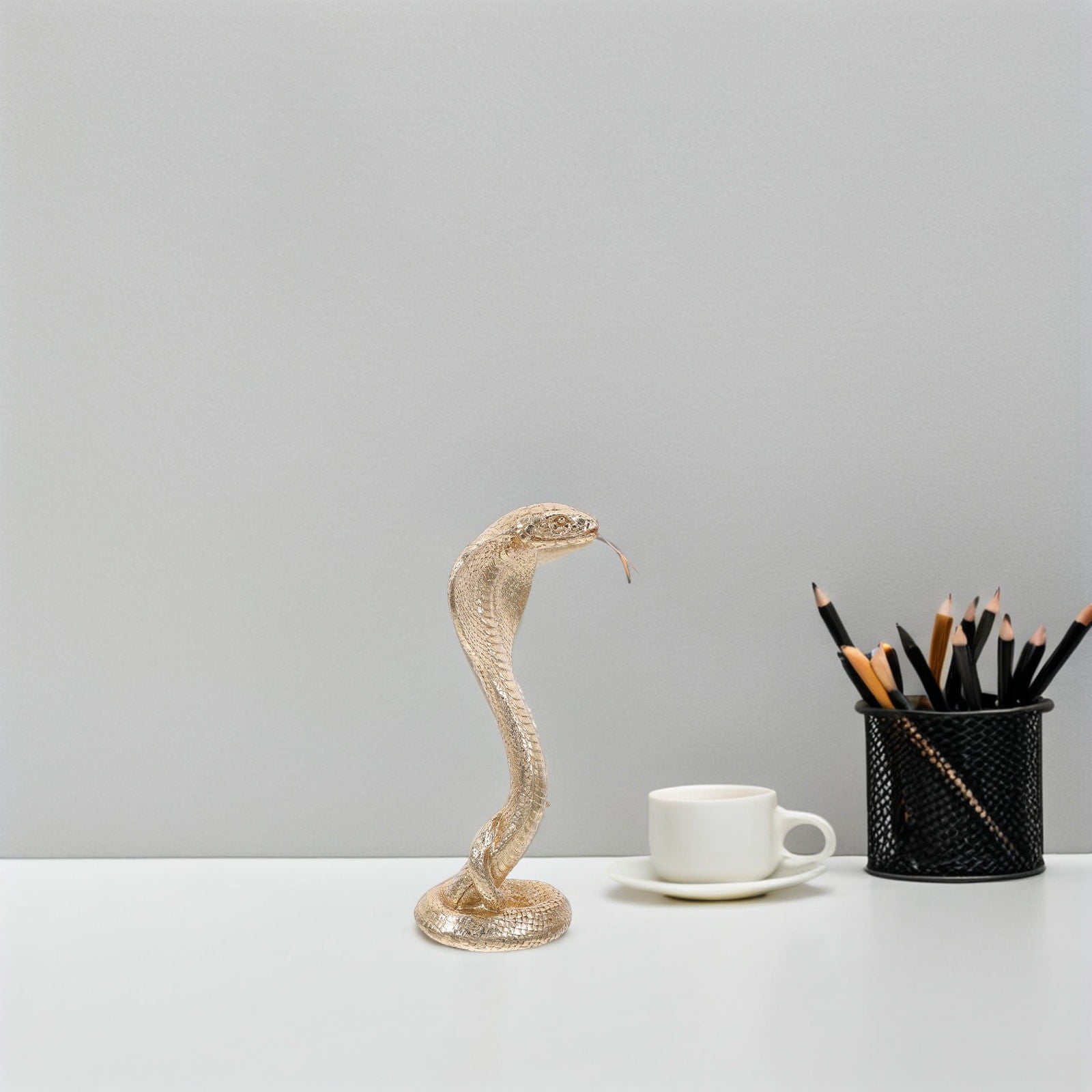 TABLZONE Snake Figurines Craftsmanship Golden 1Pack Back to School ...