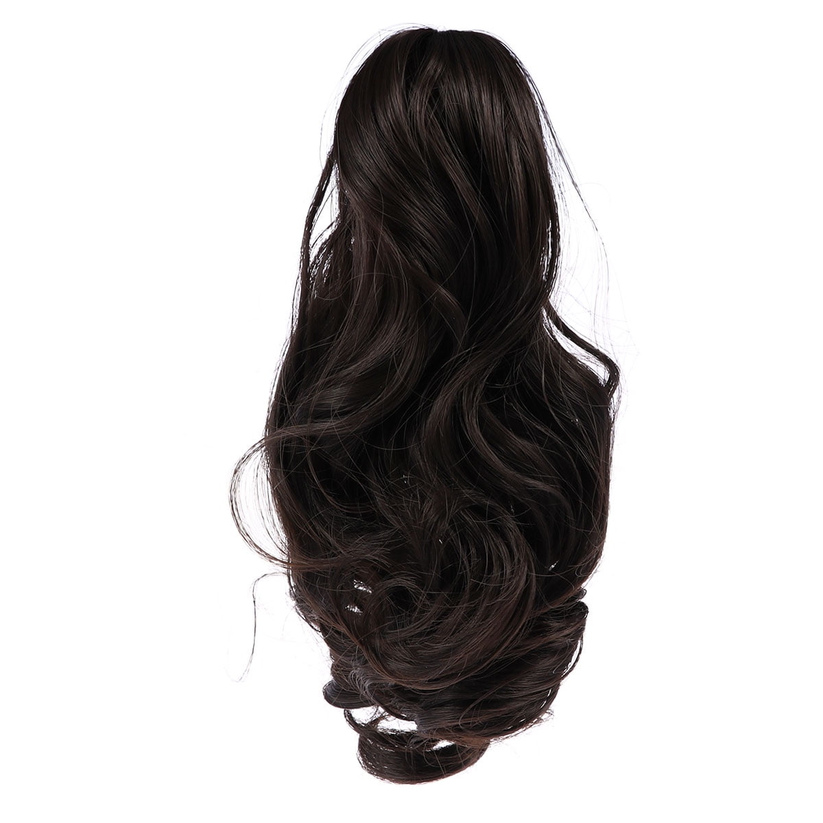 TABLZONE Hair Extensions Clip in Dark Brown Synthetic Hair Claw Volume ...