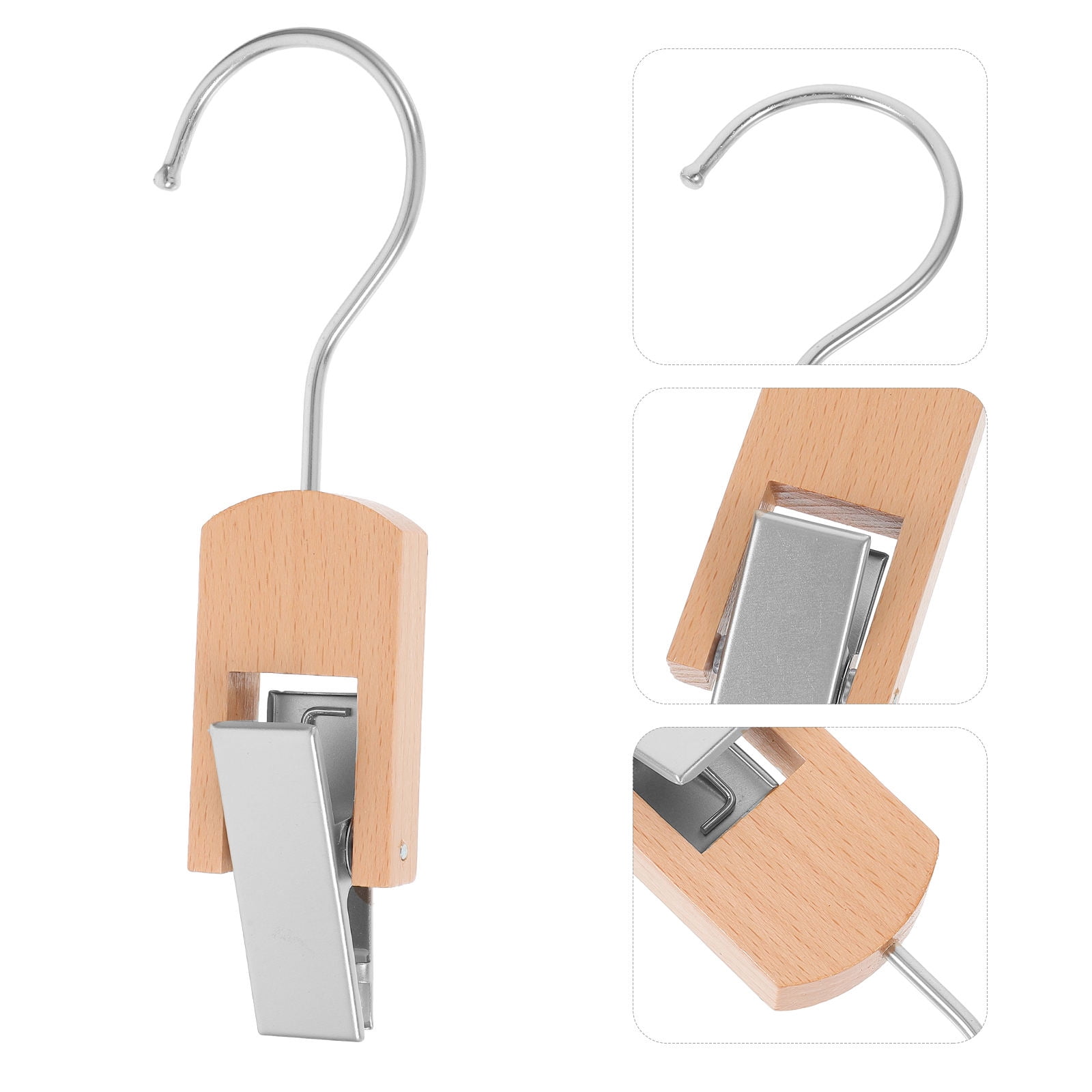 TABLZONE Hat Hanging Clips Hat Clip Silver Beech Wood 1Pack - Walmart.com
