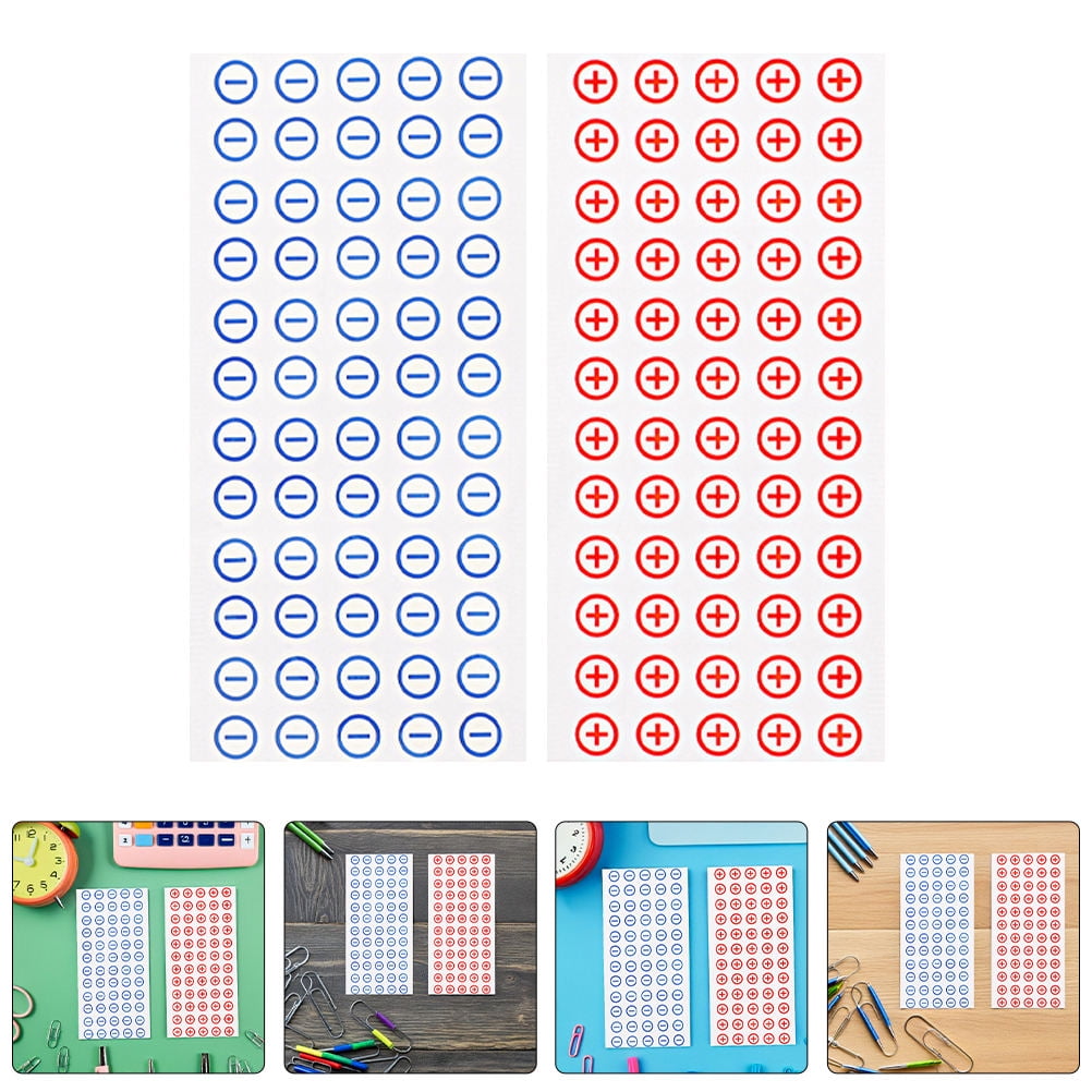TABLZONE Battery Warning Stickers Self Adhesive Polarity Stickers ...