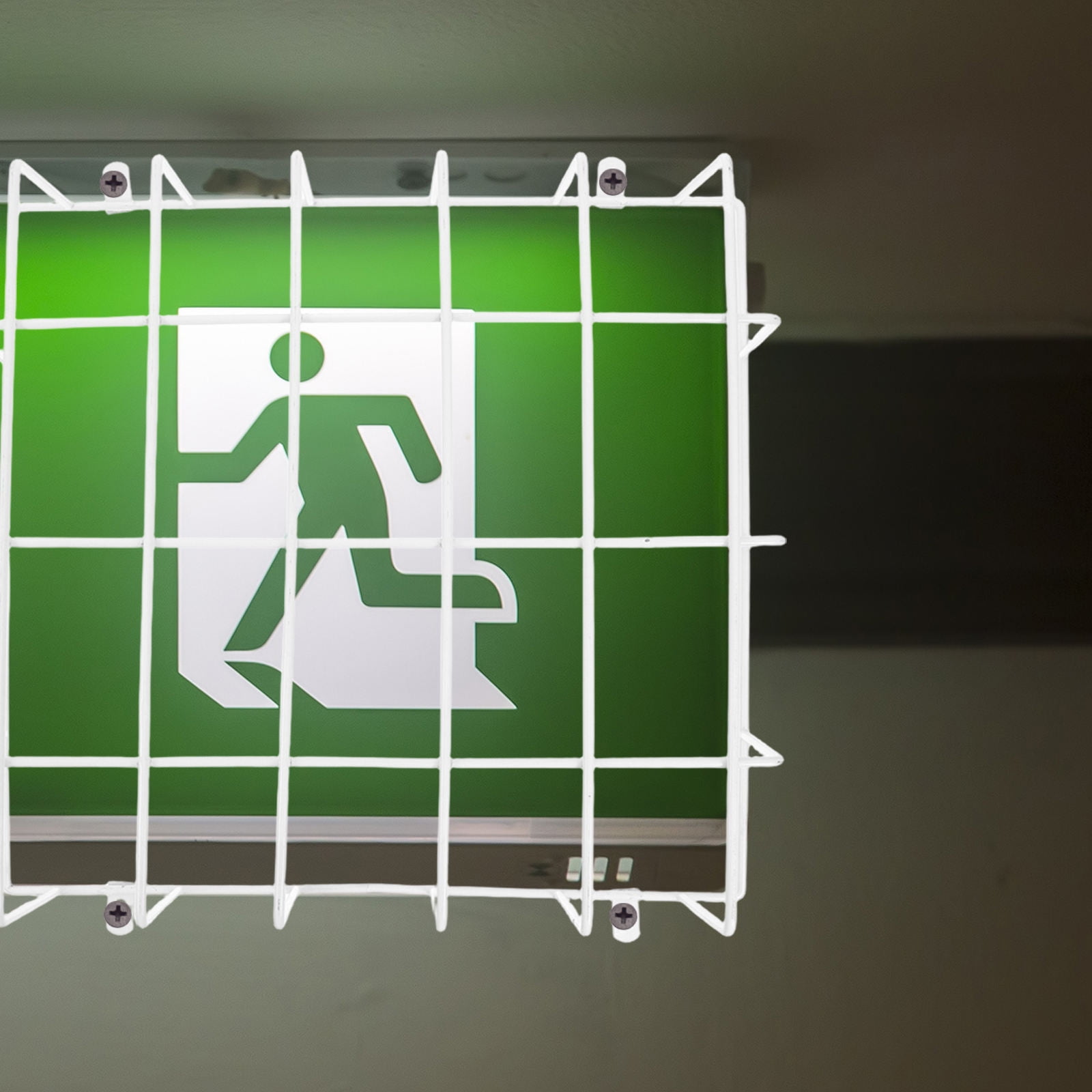 TABLZONE Wall Mounted Protective Cage Iron 1Set for Emergency Light ...