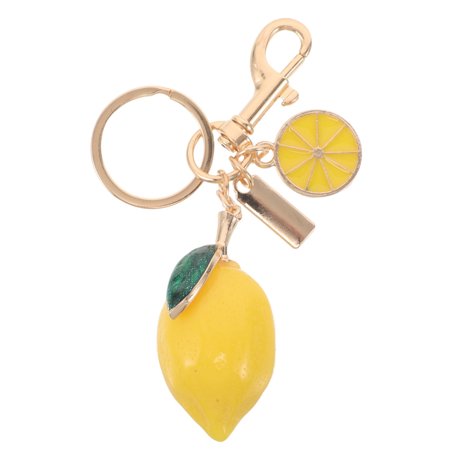 TABLZONE Lemon Keyring For Purses Food Inspired Keychain Yellow 1Pack For Daily Use - Walmart.com