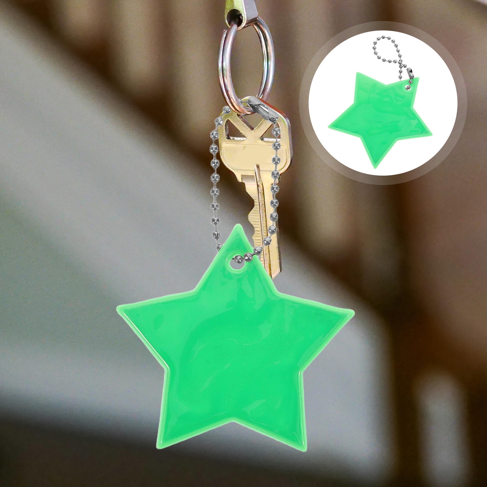 TABLZONE PVC Reflective Backpack Pendant Star Shape with Glow in The ...