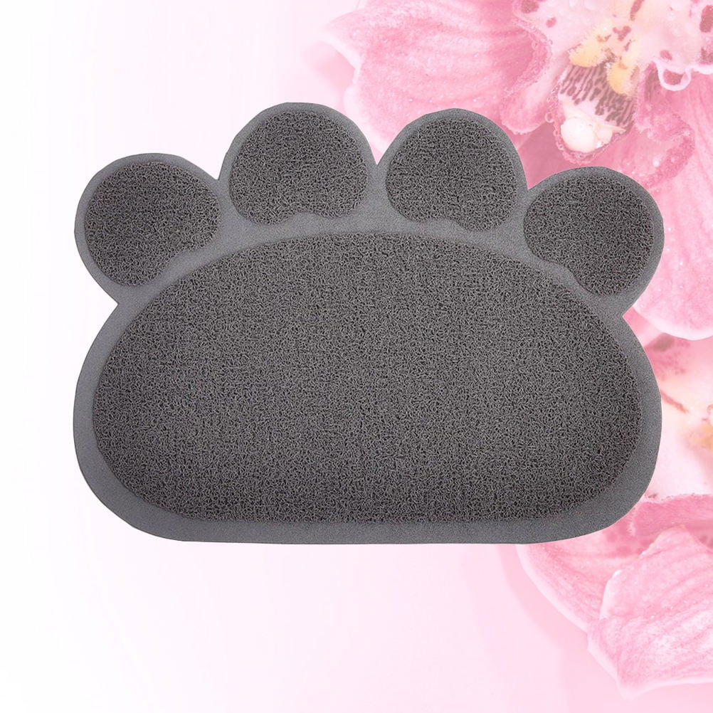 TABLZONE Litter Mat Litter Tray Pads Dark Grey Claw Shaped Waterproof ...