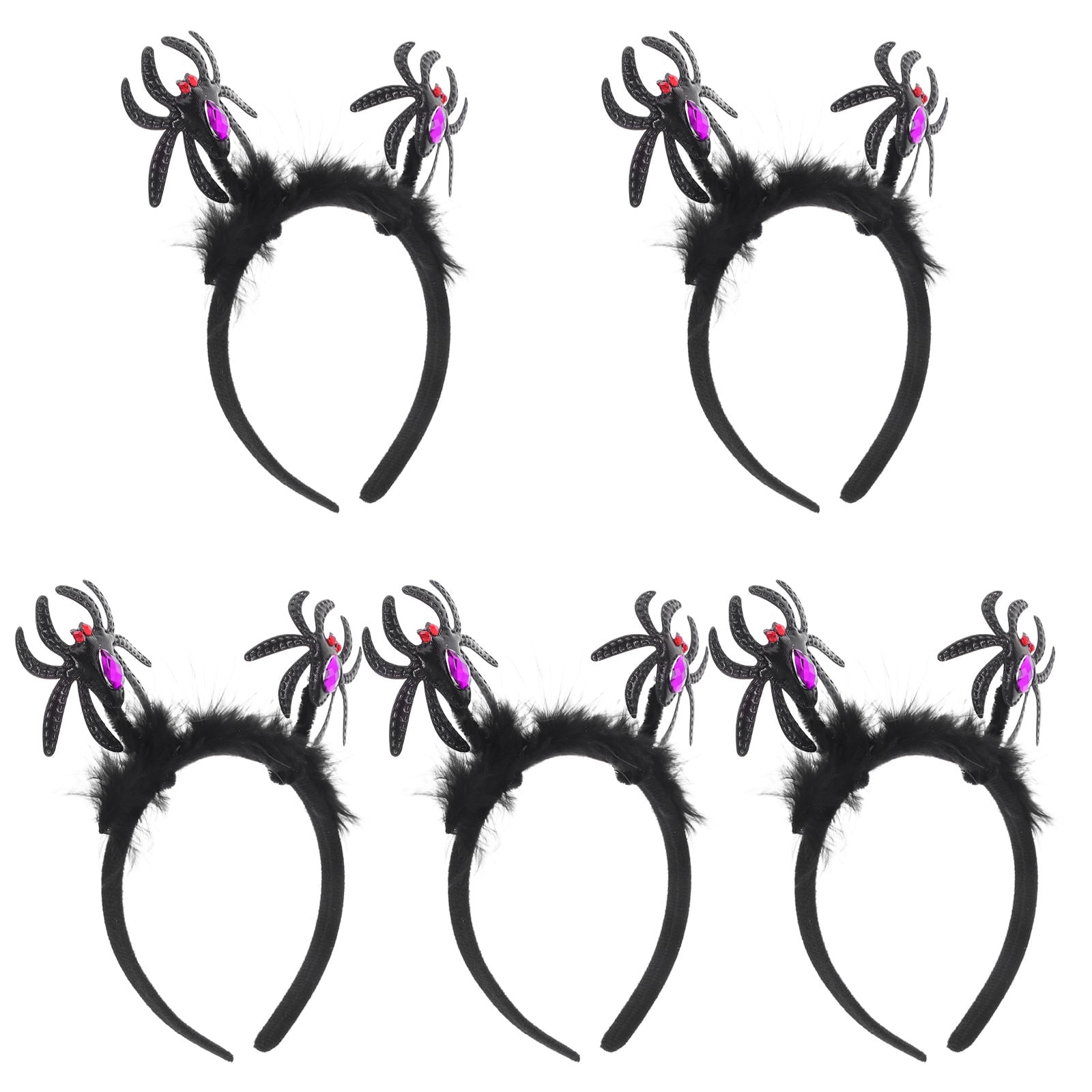 TABLZONE Masquerade Hair Hoop Spider Headpiece Multi Color Pu Pet 5Pcs ...