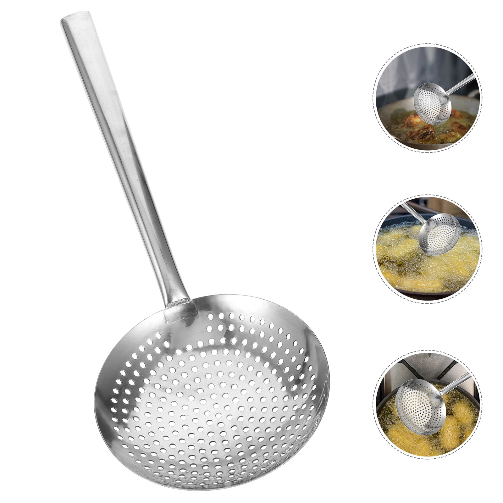 TABLZONE Stainless Steel Large Slotted Spoon for Kitchen with Magnetic ...