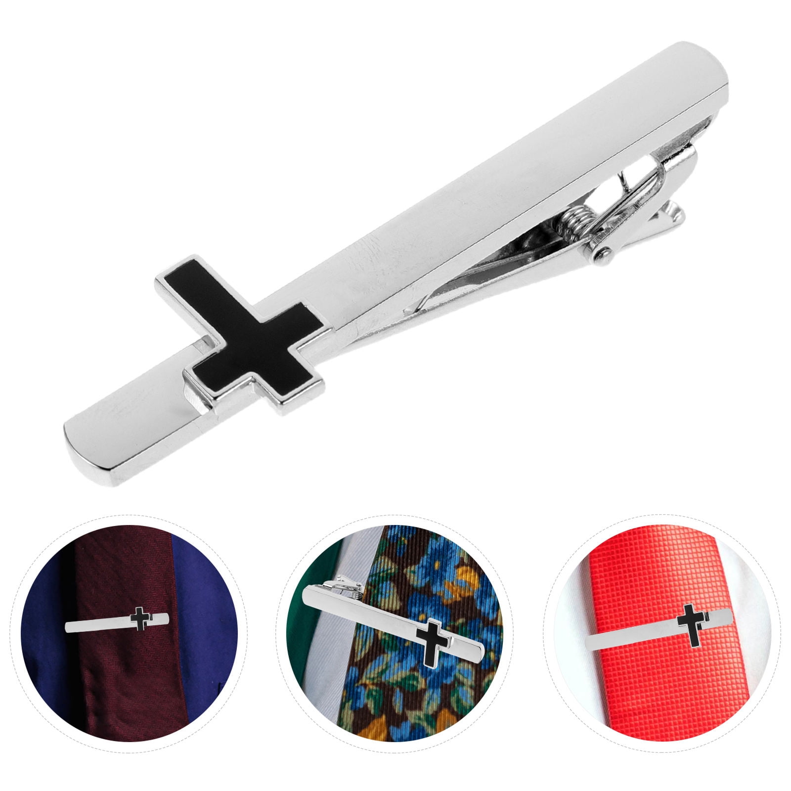 TABLZONE Metal Tie Clip Copper Tie Clip with Symbolic Motif Silver ...