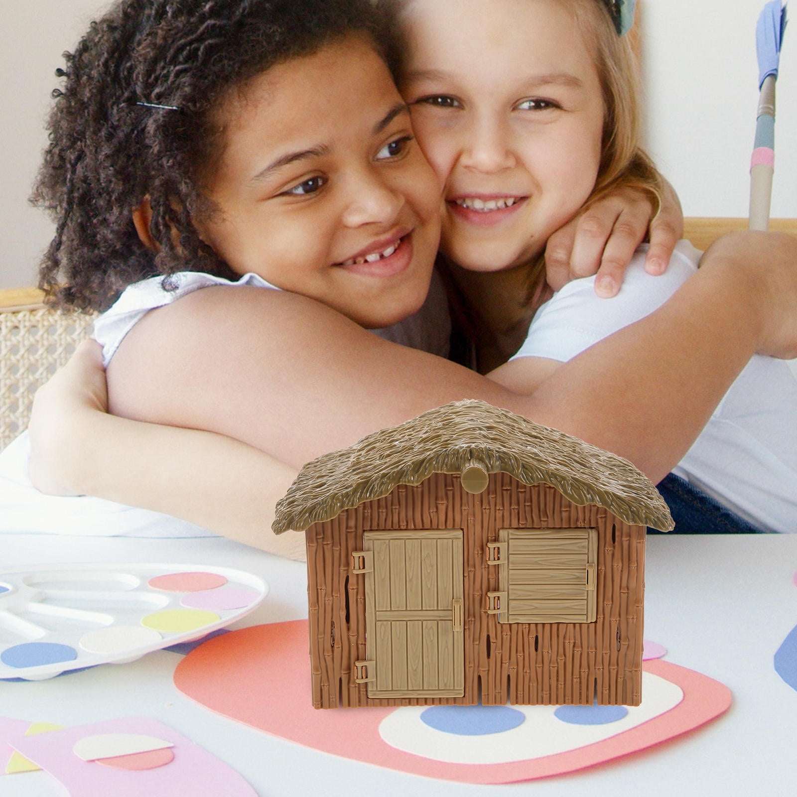 TABLZONE Miniature Log Cabin Plastic 1Pack for Micro Scene in Assorted ...