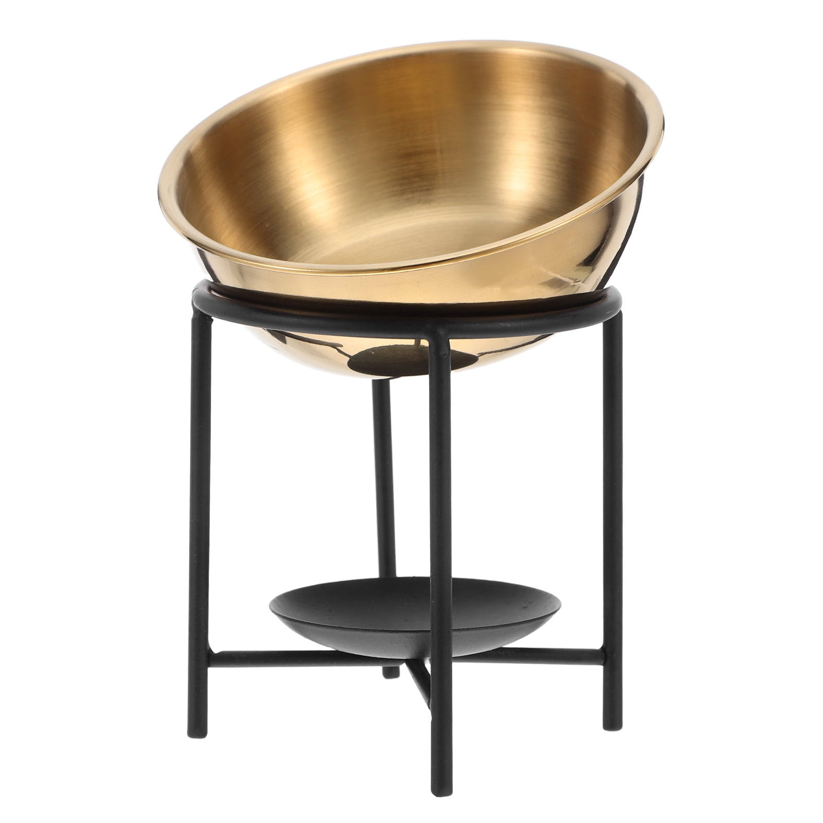 TABLZONE Modern Black Wax Melts Diffuser with Stainless Steel Bowl and ...