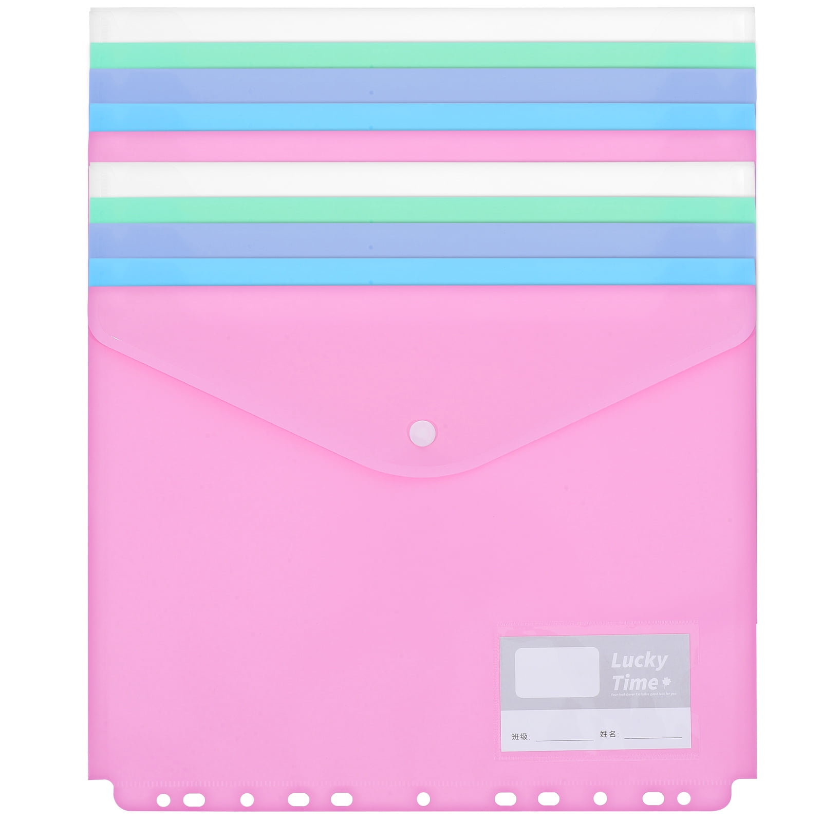 TABLZONE 10Pcs Plastic File Sleeves with Handle for Office School ...