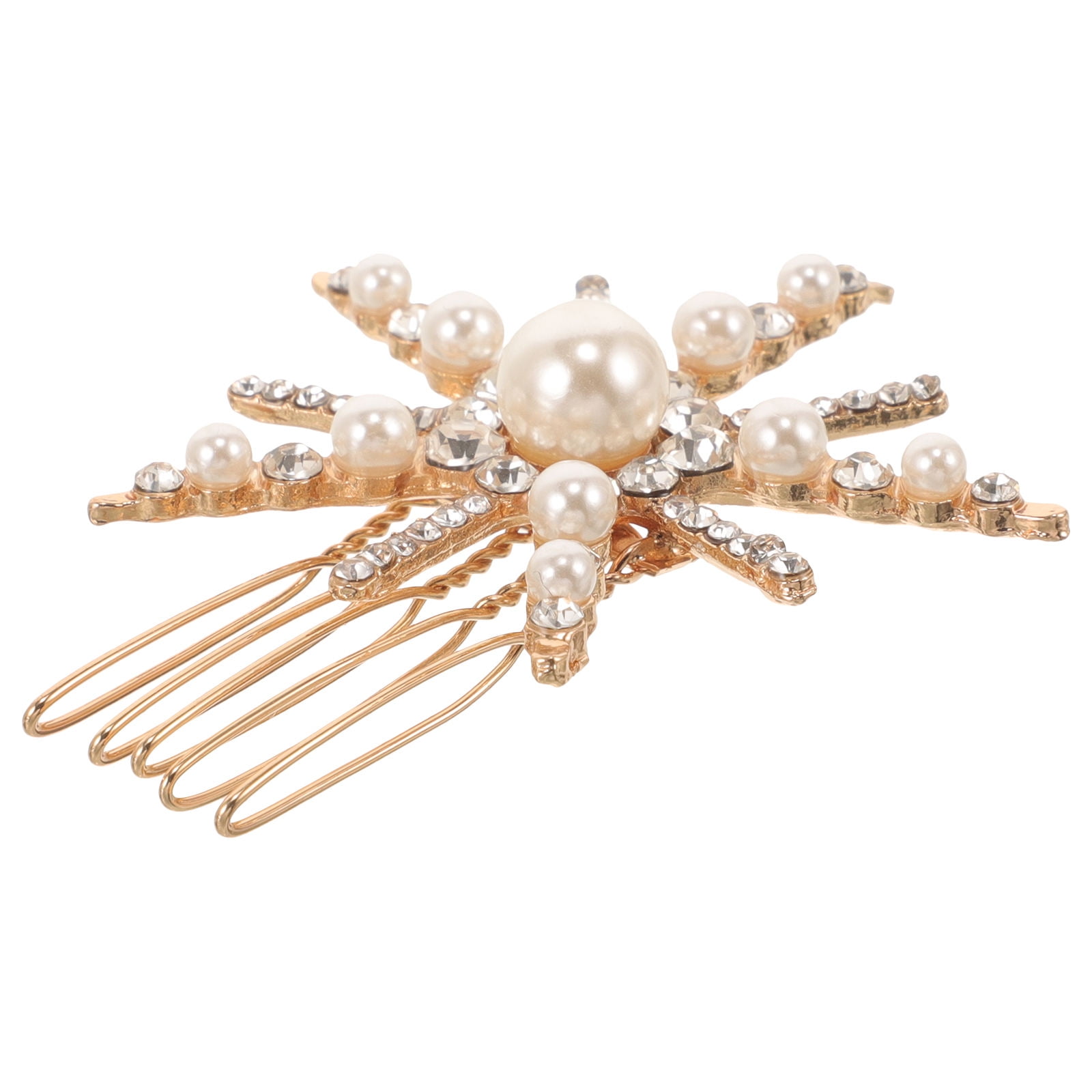 TABLZONE Rhinestone Decorative Hair Clip Bridal Side Comb Accessory for ...