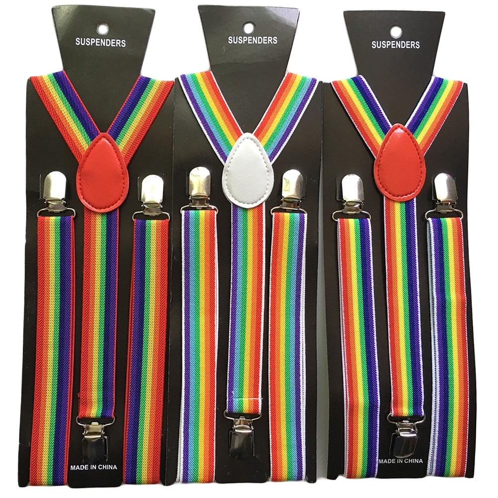 TABLZONE Elastic Adjustable Suspenders with Durable Clips, Y-Shape ...