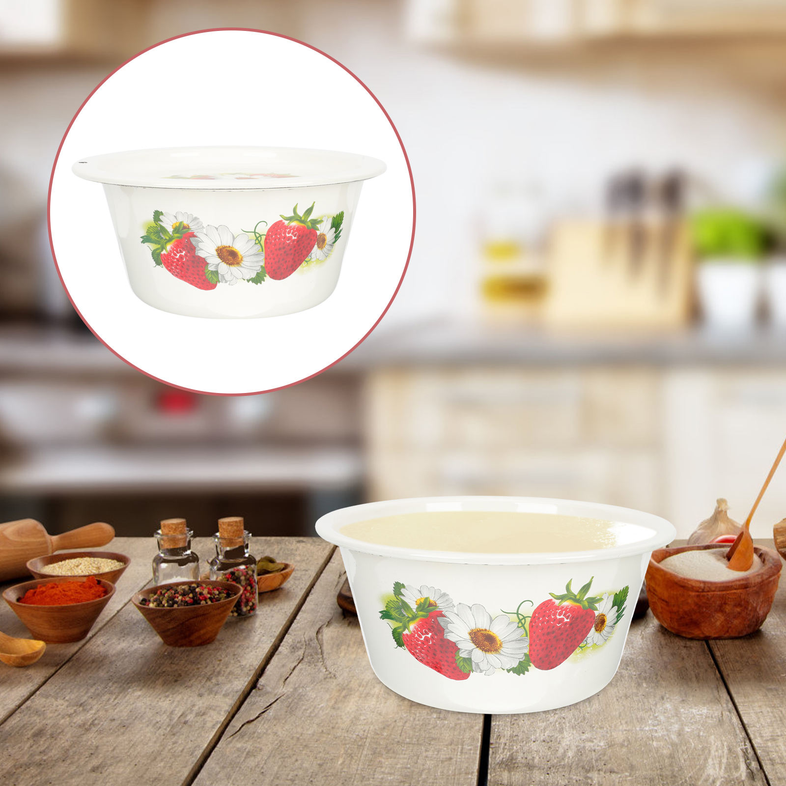 TABLZONE Multifunctional Enamel Basin for Home with Assorted Colors ...