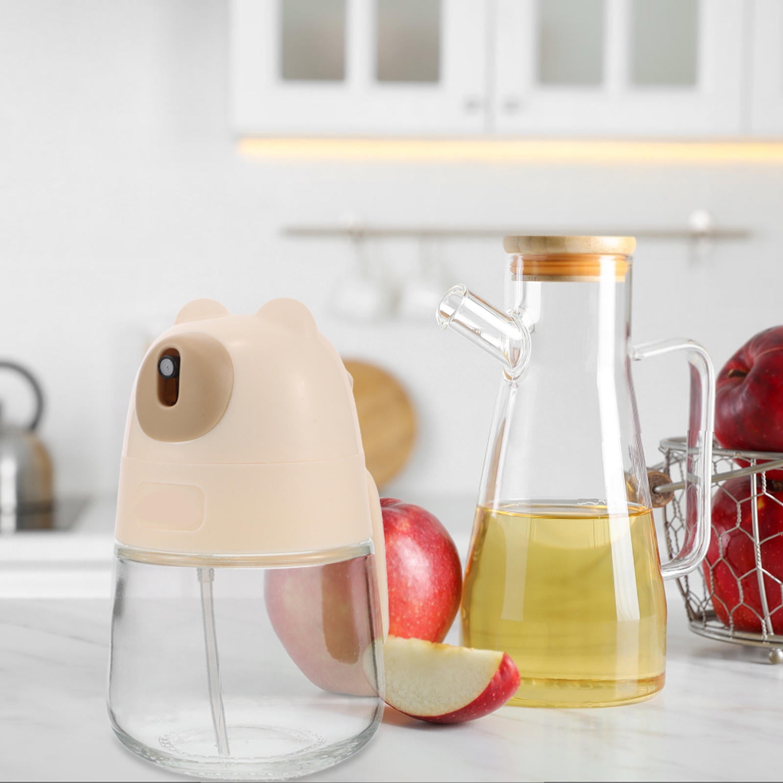 TABLZONE White Cooking Oil Mister with Large Capacity Glass Body for ...