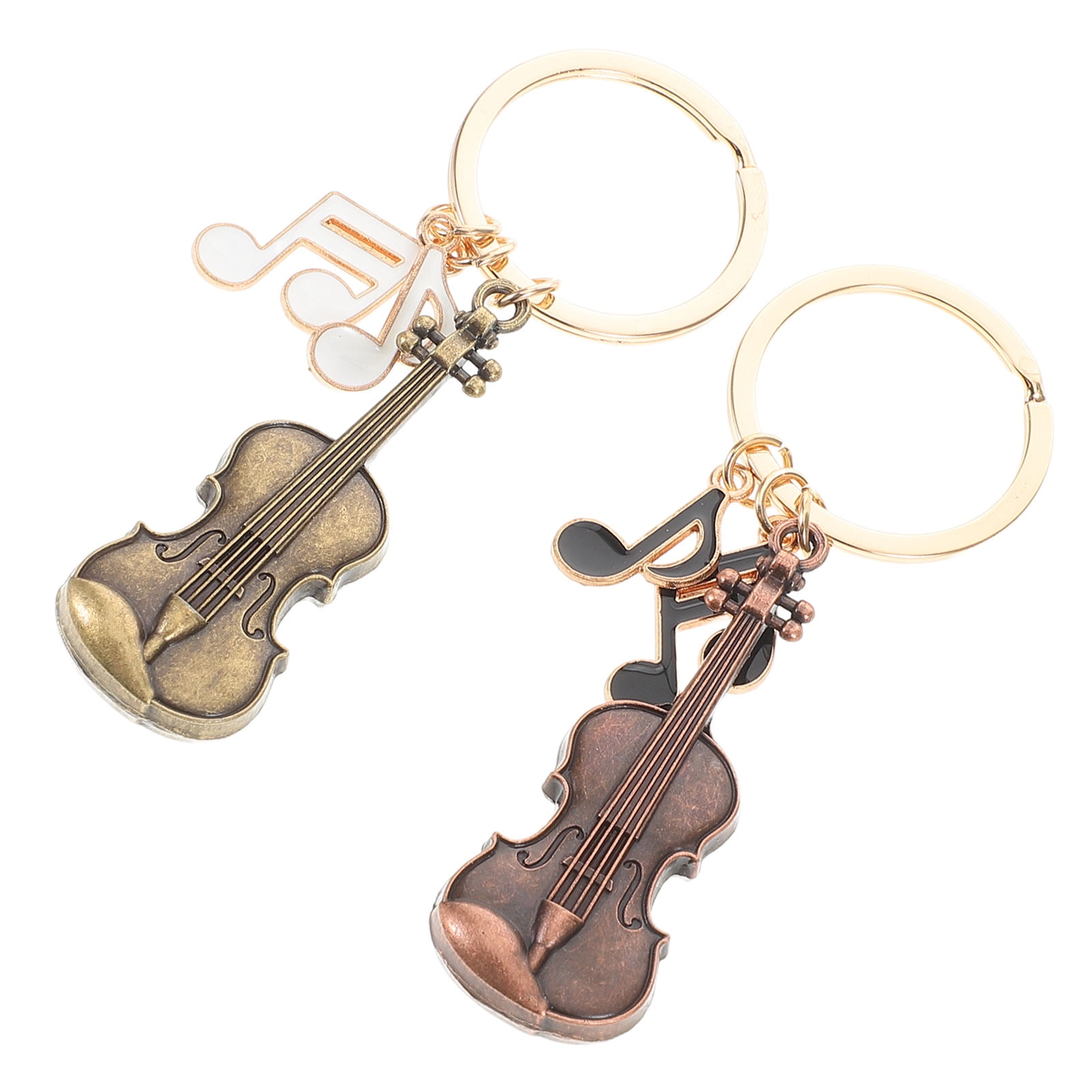 TABLZONE Metal Retro Violin Keychain Note Accessory for Decoration 2Pcs ...