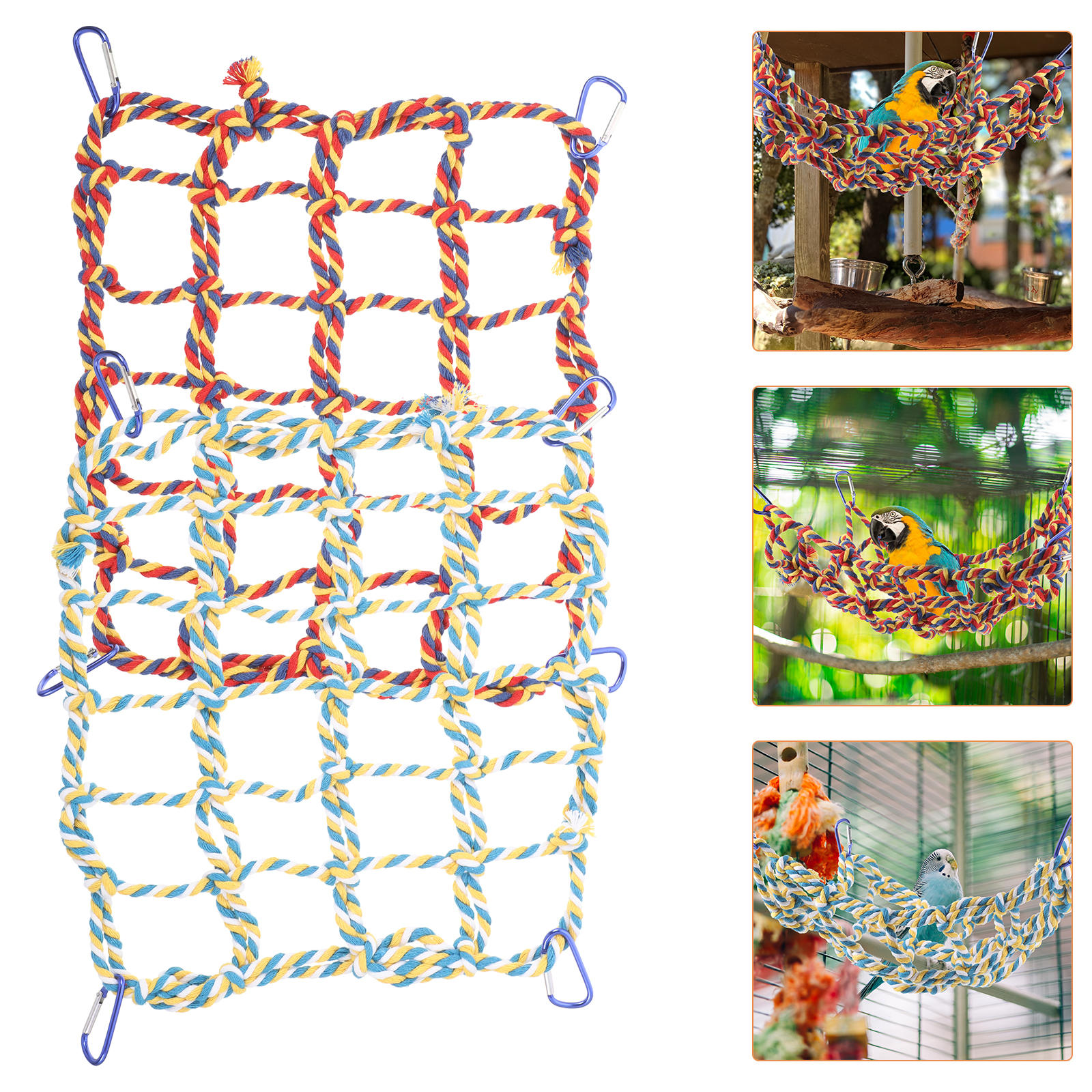 TABLZONE Natural Bird Hammock Cotton Rope Woven Design For Indoor Use 1 ...