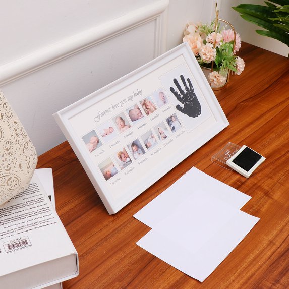 TABLZONE 1Pack Newborn Keepsake Growth Record Photo Frame White for ...