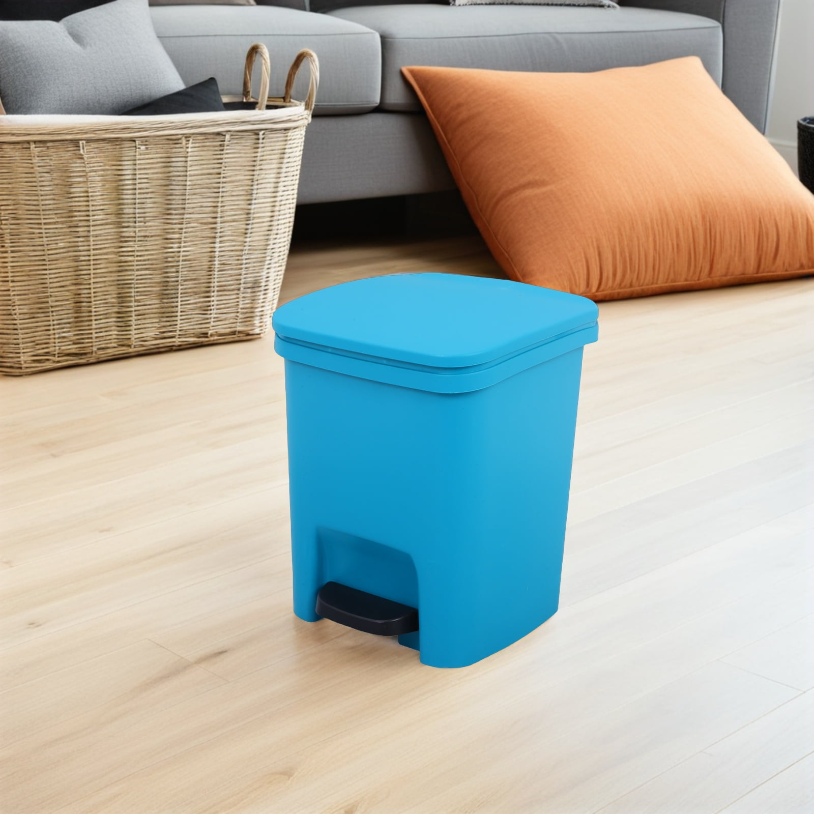 TABLZONE Moderate Capacity Sky- Trash Can with Foot Pedal Design ...