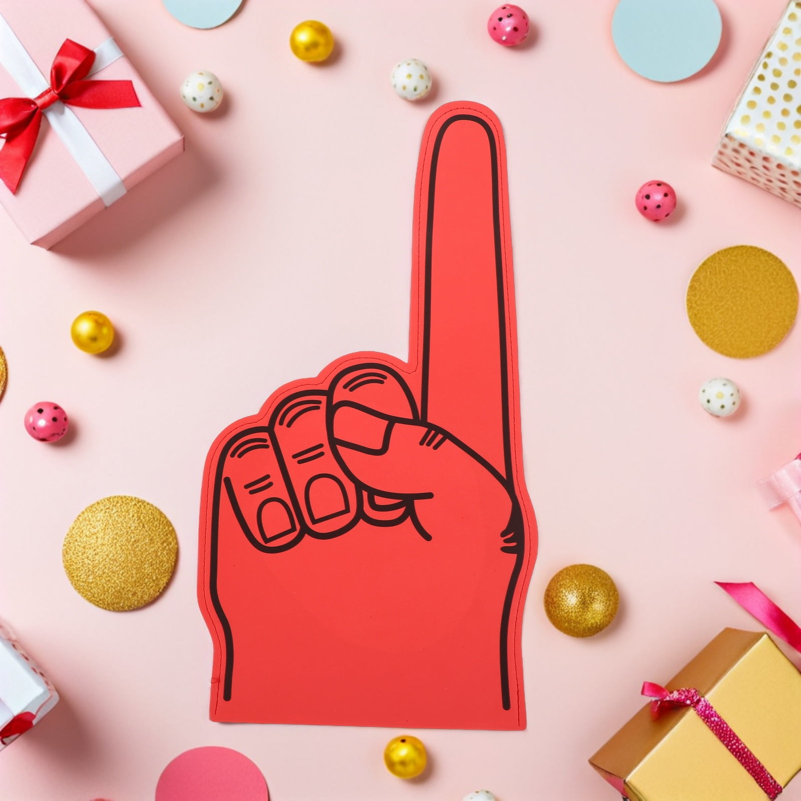 TABLZONE Oversized Foam Finger Red EVA Sports Event Cheer Prop All Ages ...