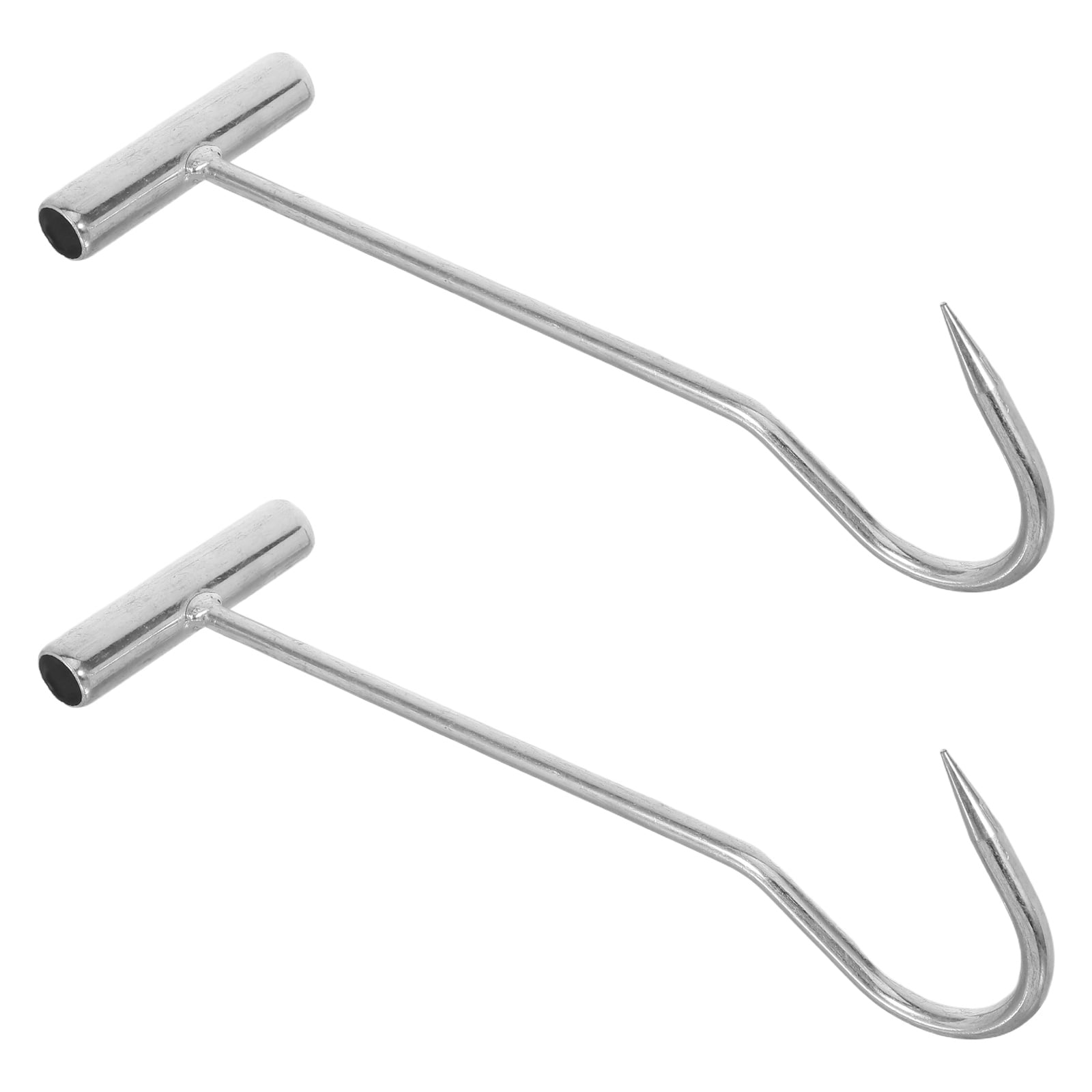TABLZONE 2Pcs Silver Metal Manhole Hook Tool for Versatile Lifting and ...