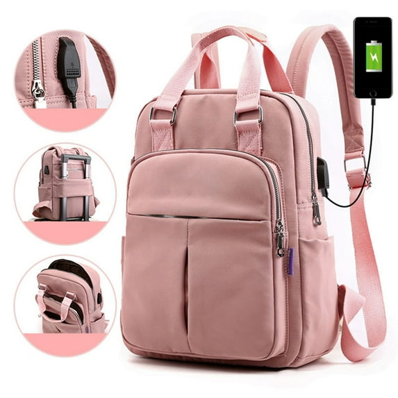 TABLZONE USB Computer Backpack Pink Multi Function with Adjustable ...